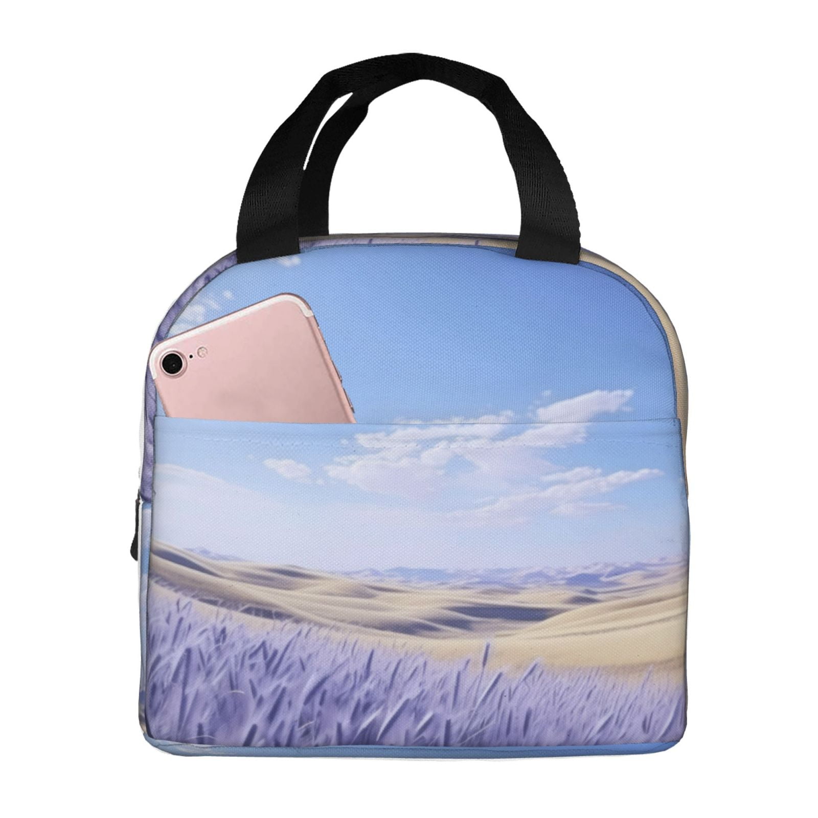 Reusable Insulated Lunch Box Lavender Fields Under Blue Sky Lunch Bag ...