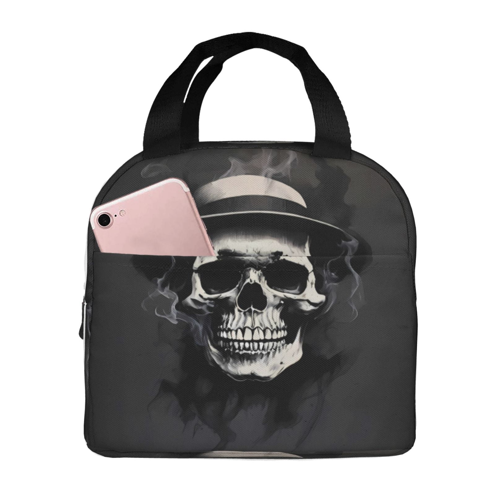 Reusable Insulated Lunch Box Magician Hat Skull Lunch Bag Container for ...