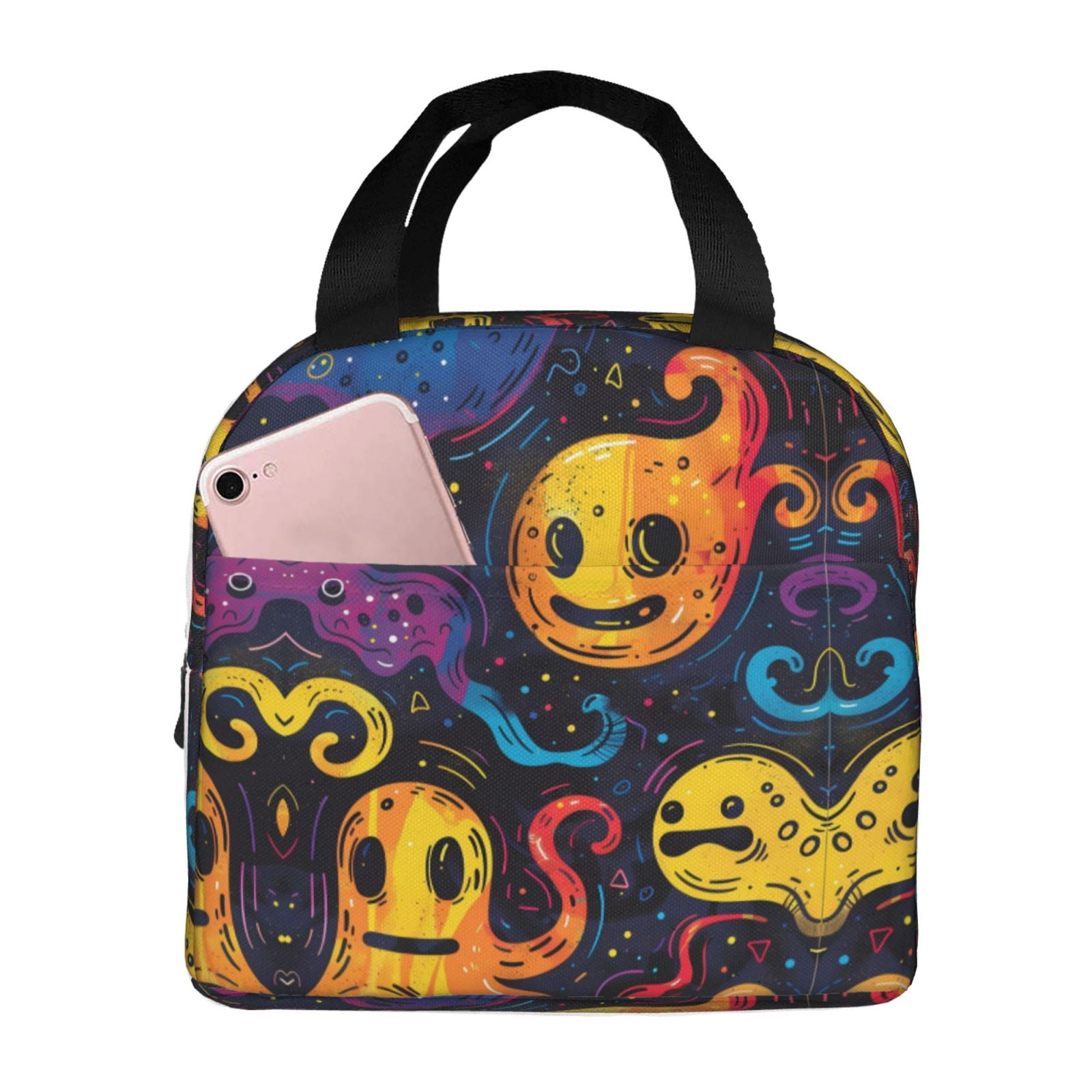 Reusable Insulated Lunch Box Playful Ghosts Night Sky Lunch Bag ...