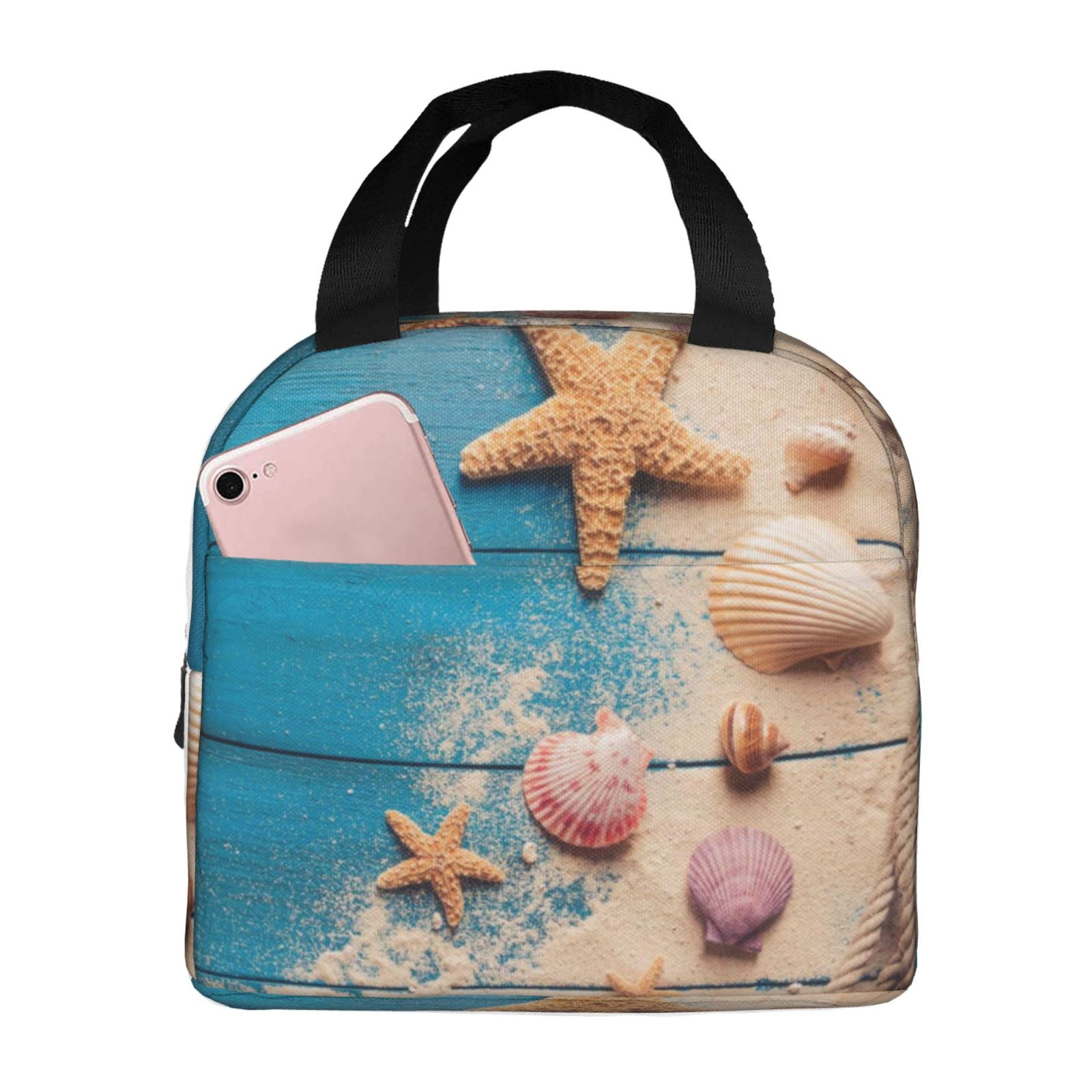 Reusable Insulated Lunch Box Shells and Starfish Lunch Bag Container ...