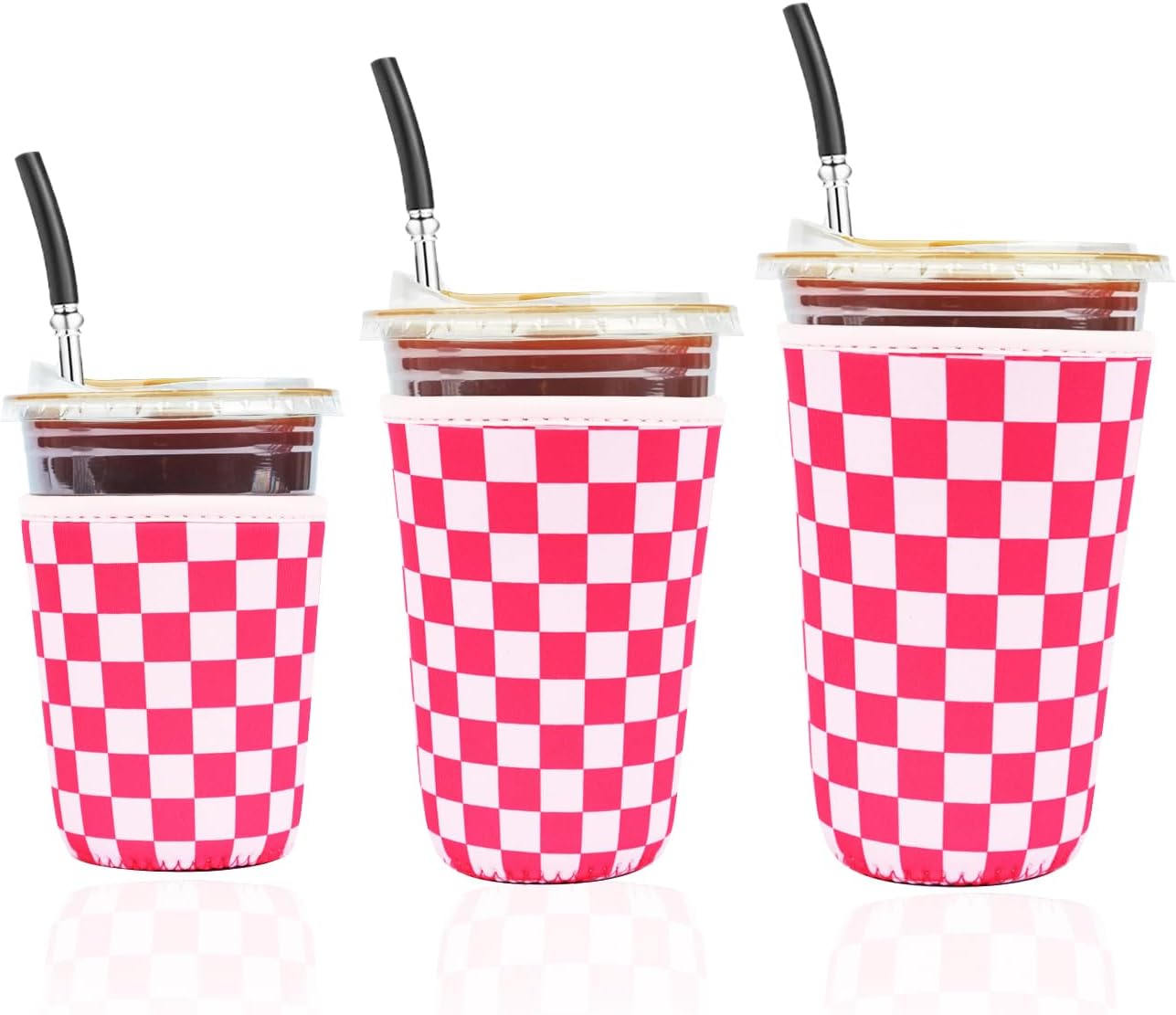 Reusable Insulated Neoprene Iced Coffee Cup Sleeve, Durable Drink ...