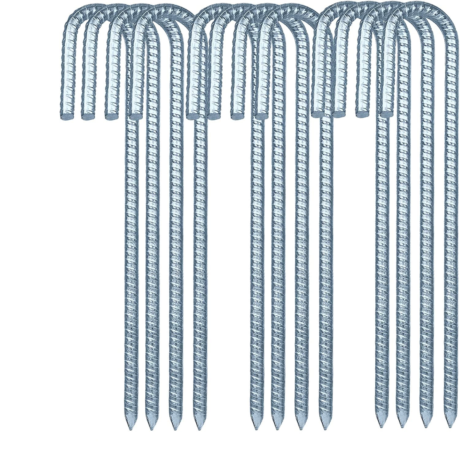 Galvanized Steel Ground Anchors, Reusable J Hook Stakes For Easy ...