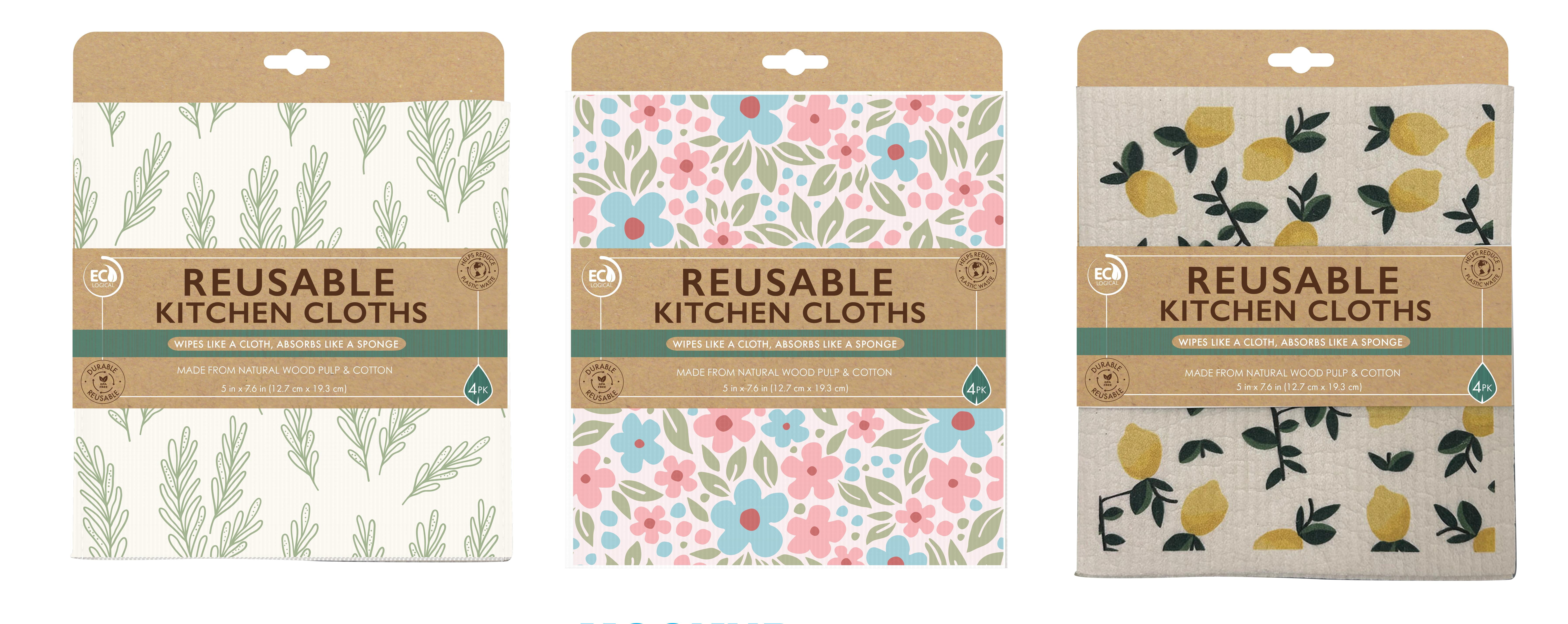 Reusable Kitchen Cloths 4PK - Walmart.com