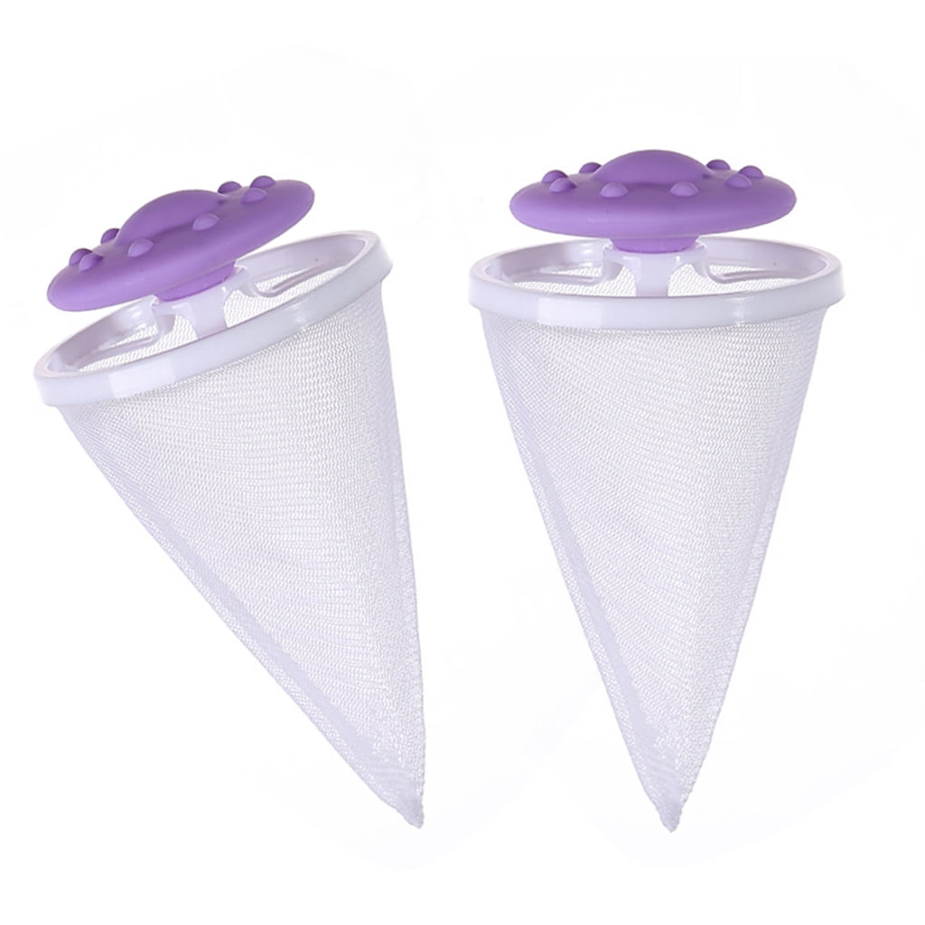 Reusable Laundry Hair Catcher 2 Pieces Floating Meshes Bag Washer Hair ...