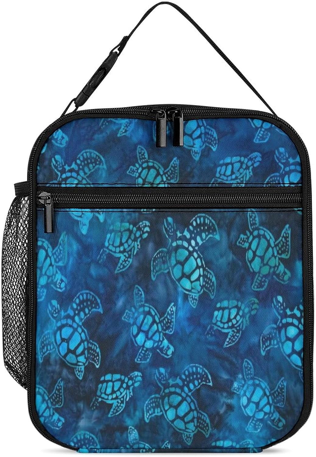 Reusable Leakproof Lunch Bag, Watercolor Blue Sea Turtle Portable Lunch ...