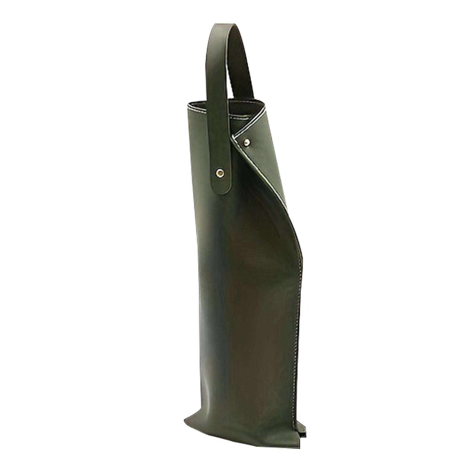 Reusable Leather Wine Tote - Elegant Single Bottle Gift Bag for ...