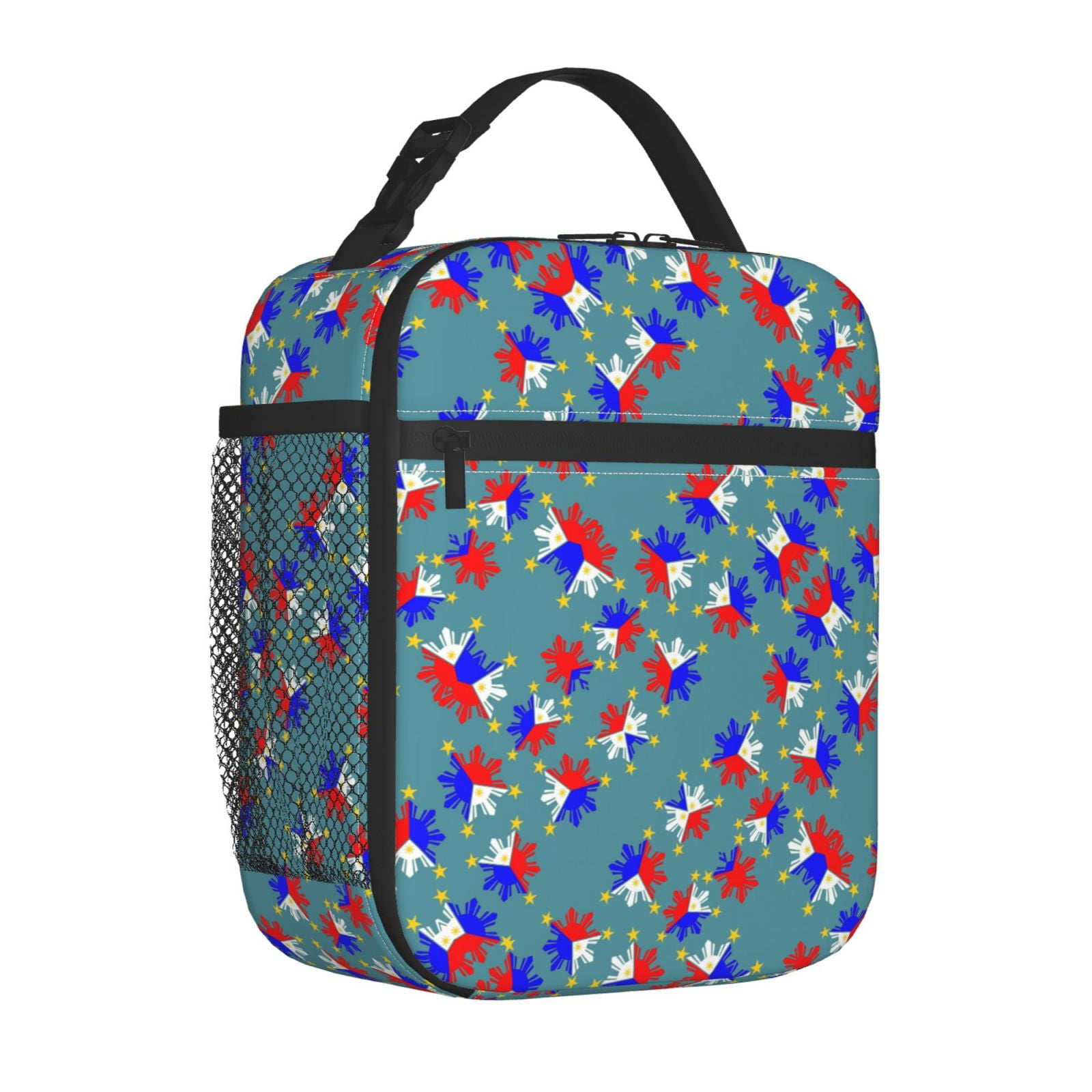 Reusable Lunch Bag Filipino Flag Stars Sun Pattern Small Lunch Box ...