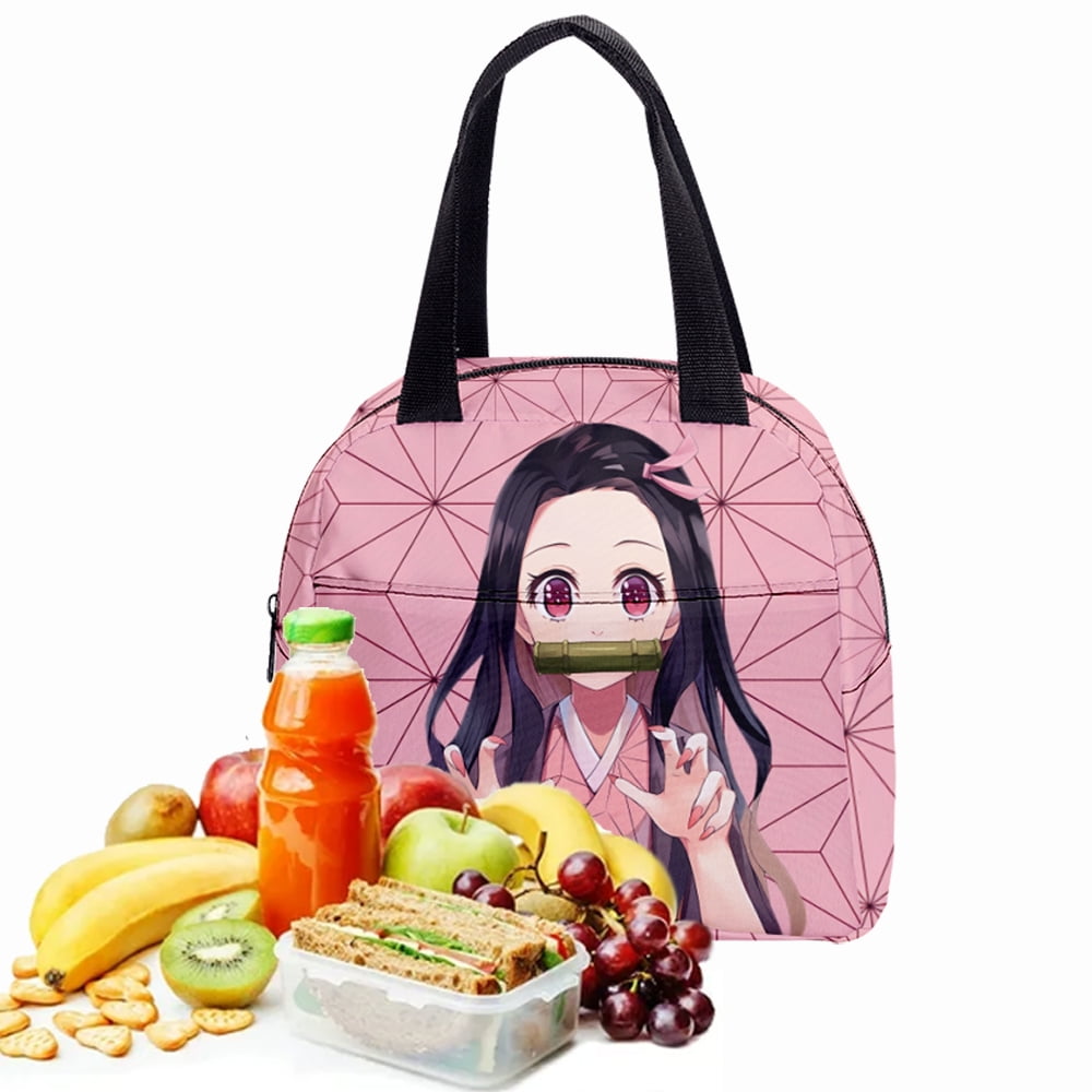 Reusable Lunch Bag Lunch Box Handbag with Figure Ornamentfor Work ...