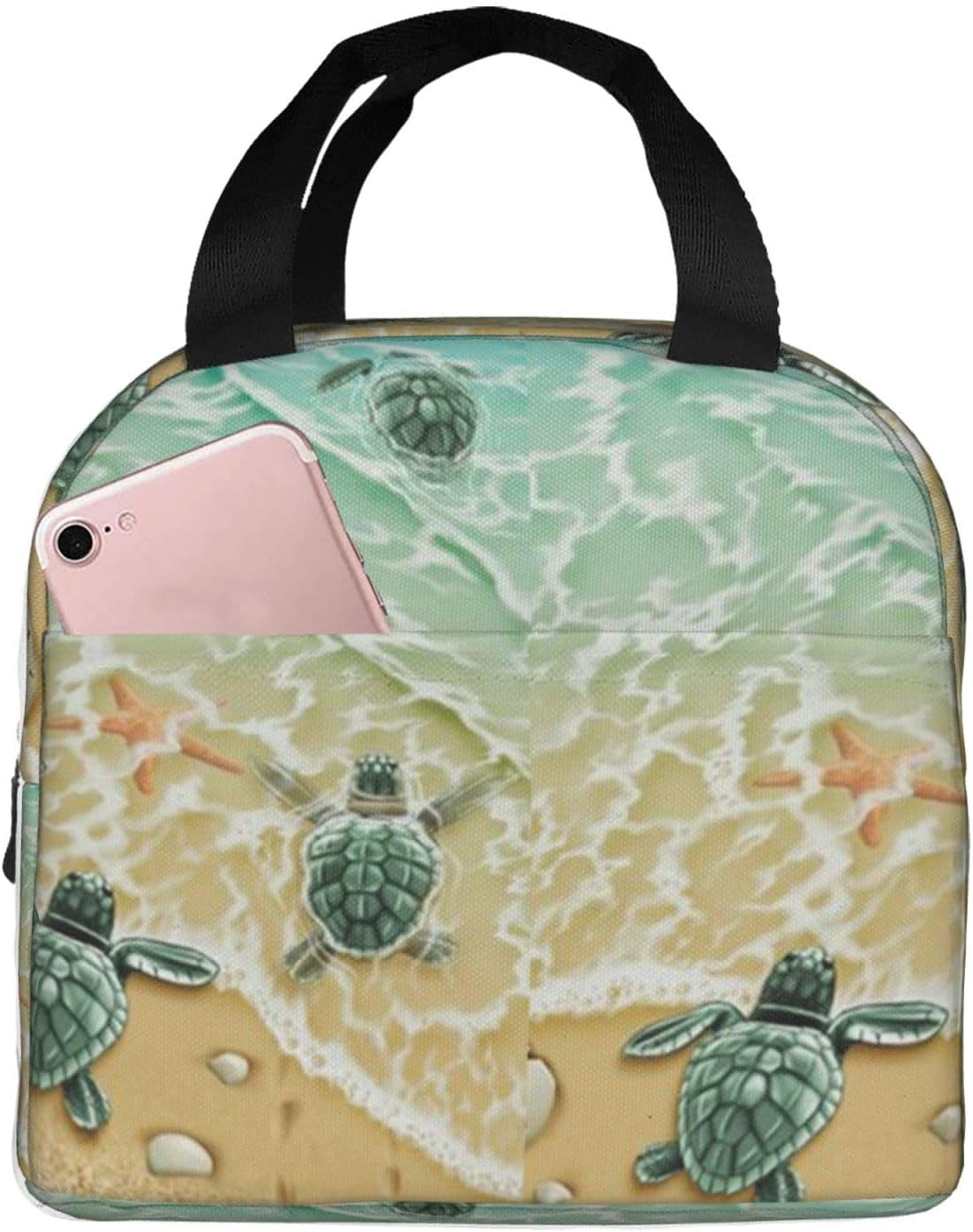 Reusable Lunch Bag for Turtles On The Beach For Women Men Lunch Box ...
