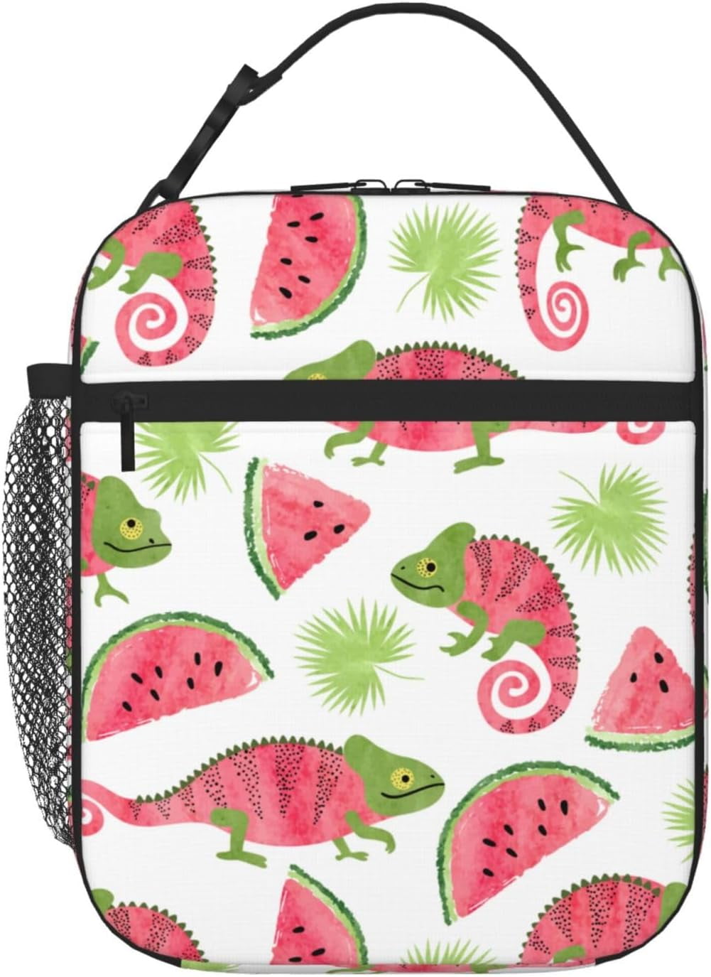 Reusable Lunch Bag Watermelon Chameleon Insulated Lunch Box Container Portable Cooler Thermal ...
