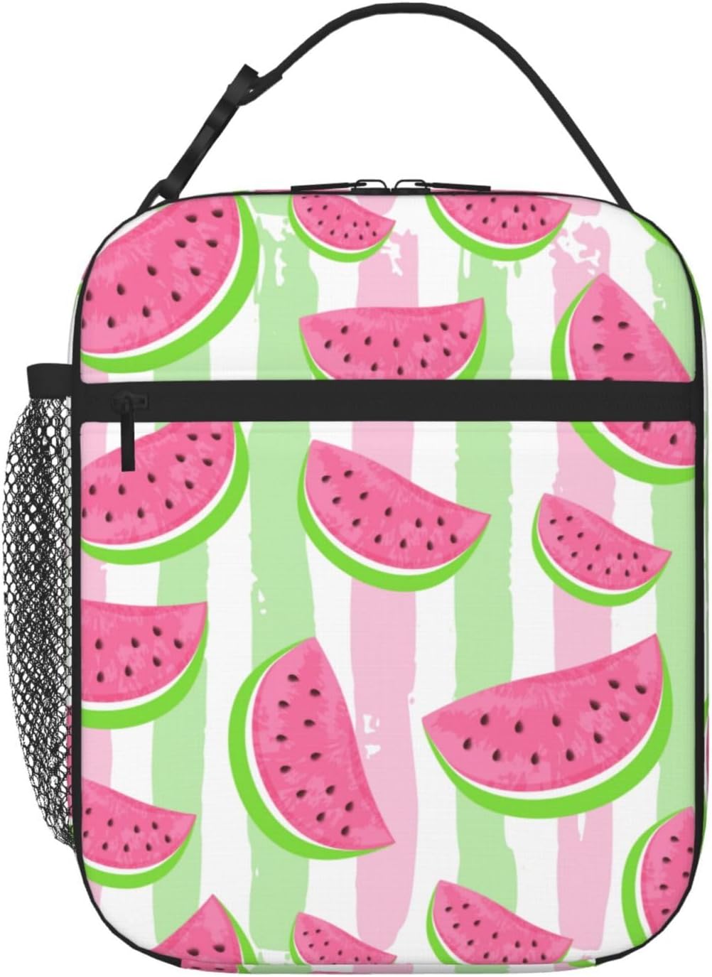 Reusable Lunch Bag Watermelon Stripe Insulated Lunch Box Container ...