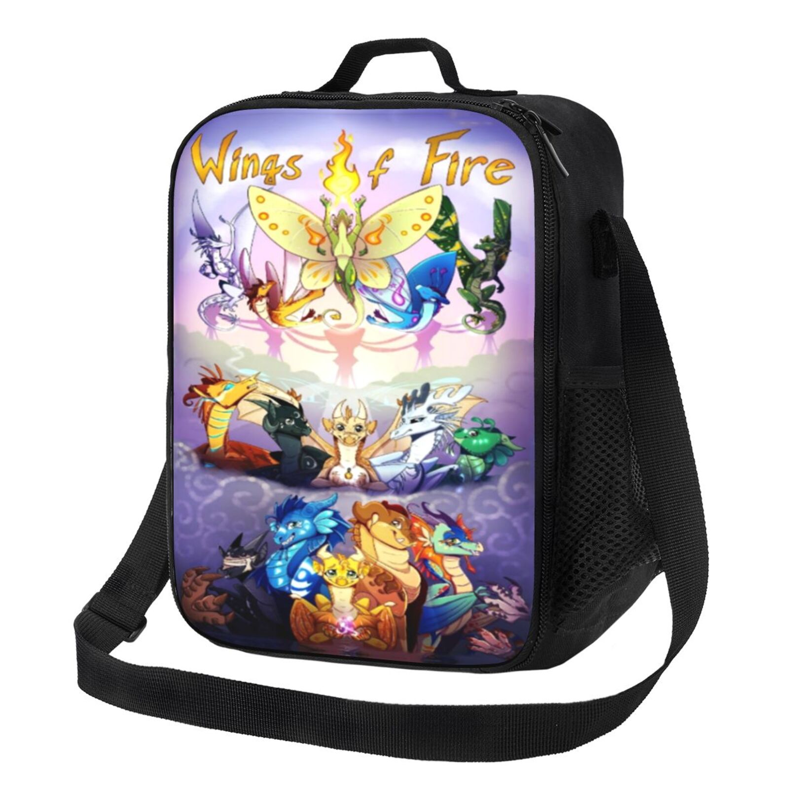 Reusable Lunch Bags Insulated Lunch Box Durable Fire Dragons Wings WOF ...
