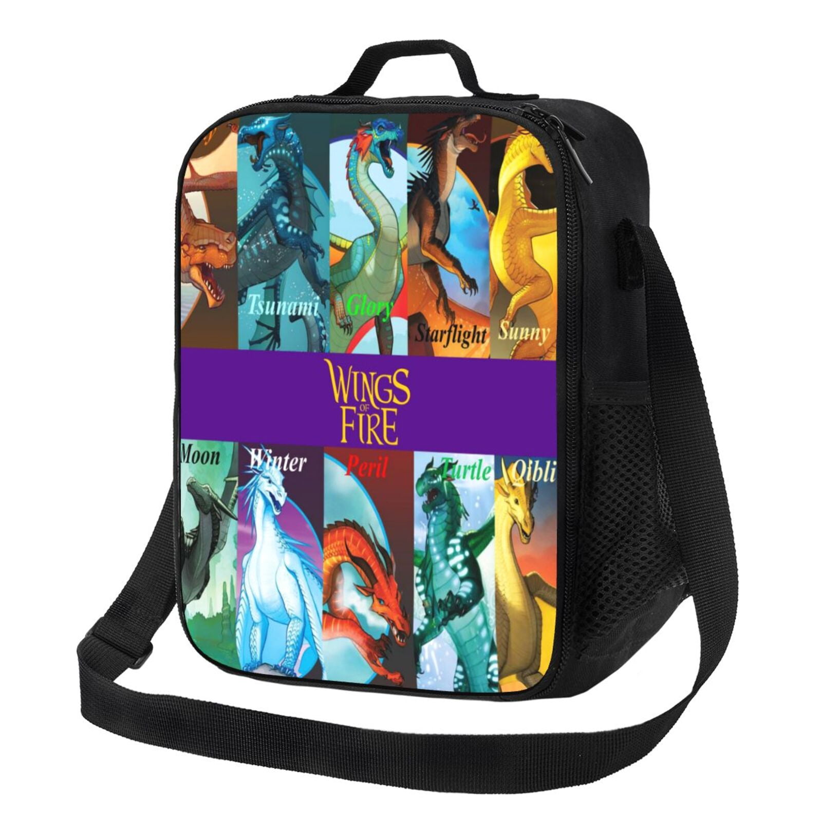 Reusable Lunch Bags Insulated Lunch Box Durable Fire Dragons Wings WOF ...