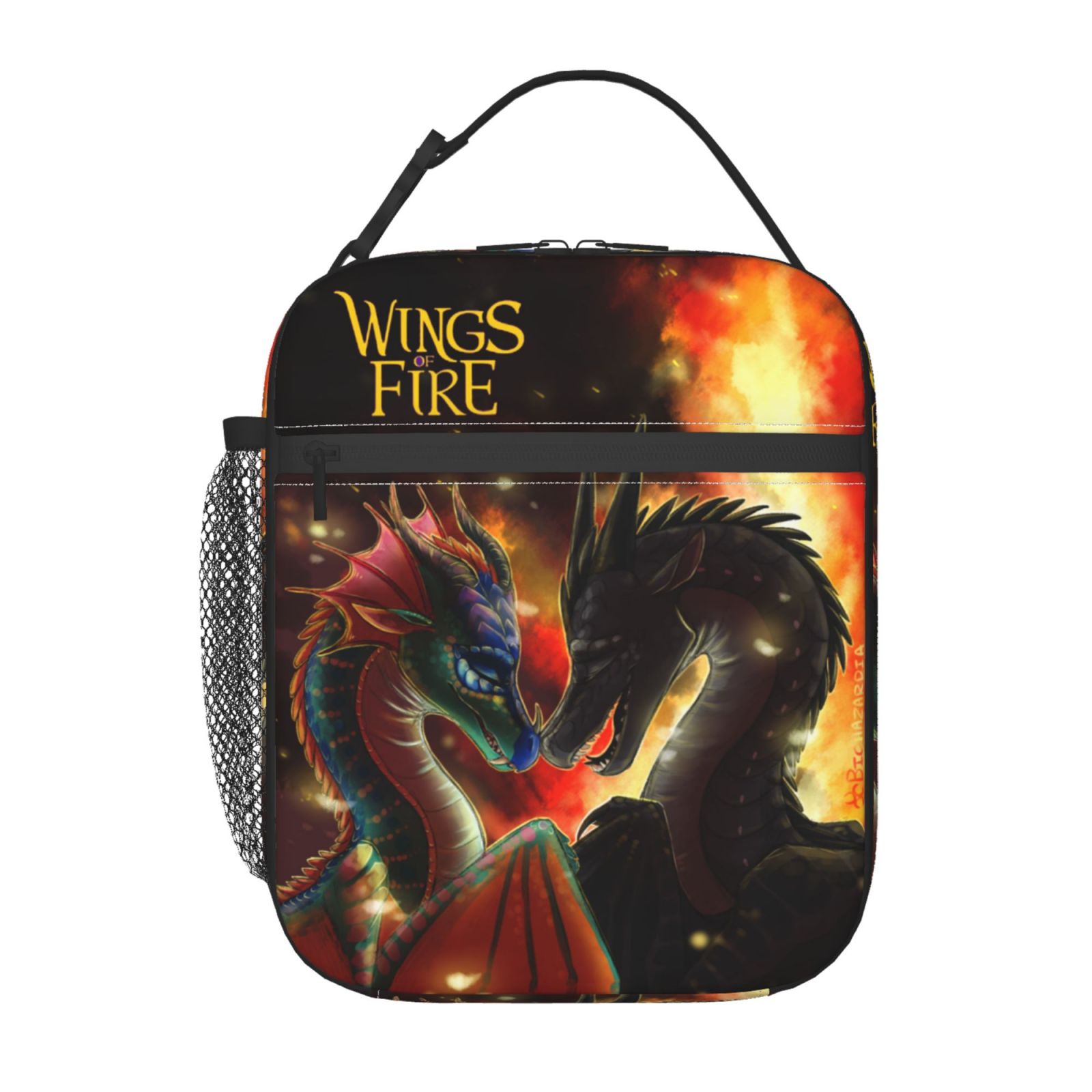 Reusable Lunch Bags Insulated Lunch Box Durable Fire Dragons Wings WOF ...