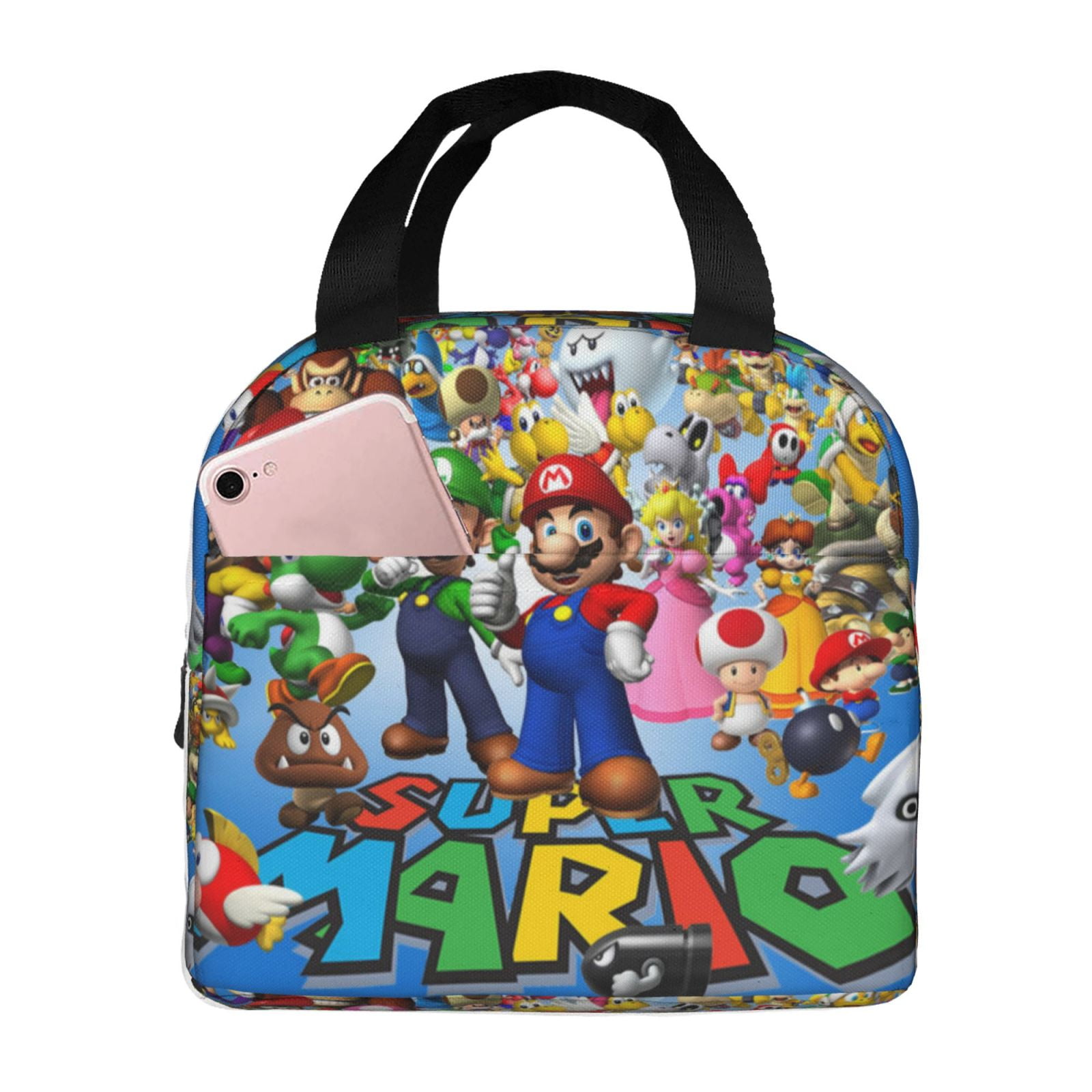 Reusable Lunch Bags Insulated Lunch Box Durable Super Mario For Office ...