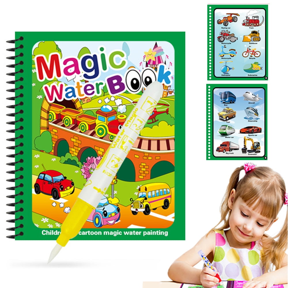 Reusable Ma-gic Water Coloring Books for Toddlers, Paint with Water ...