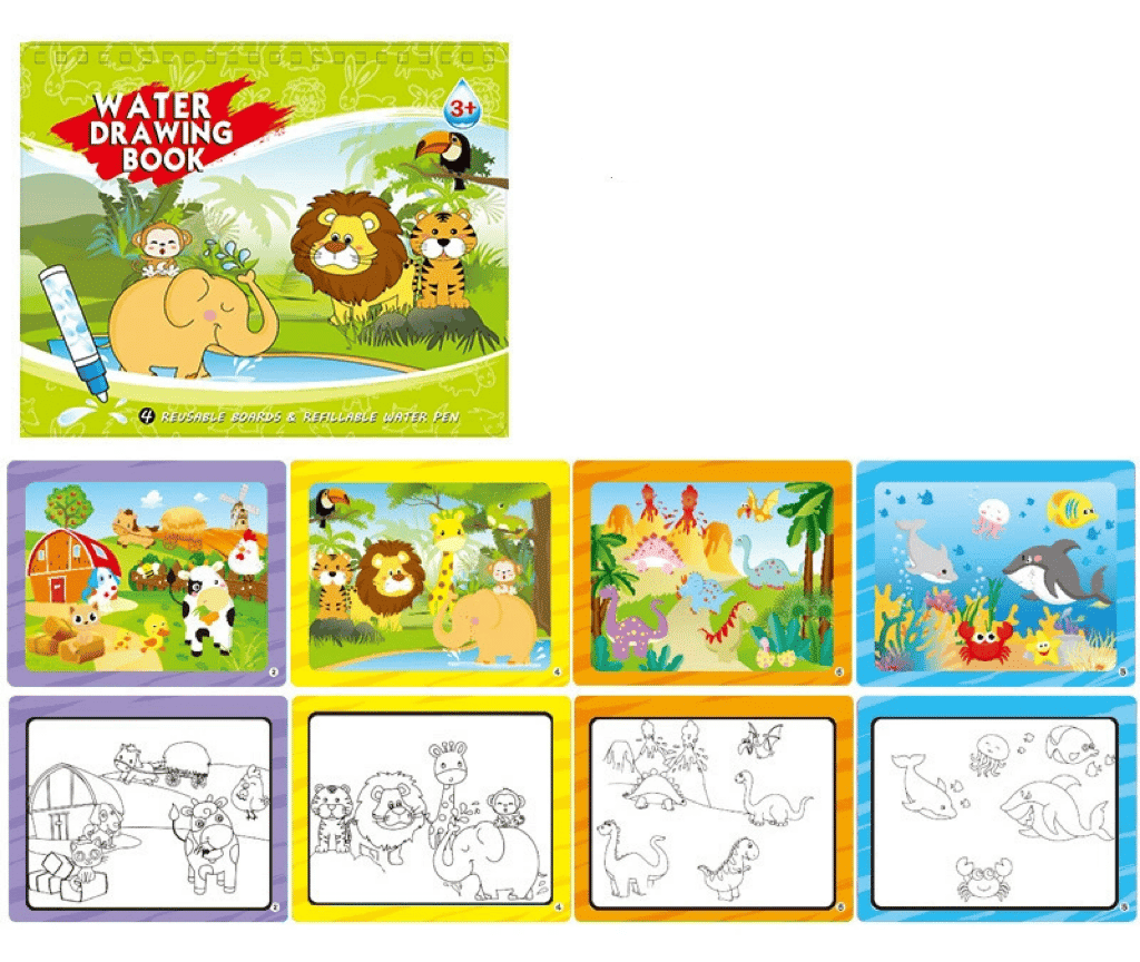 Reusable Magic Water Doodle Book Graffiti Water Coloring Books for ...