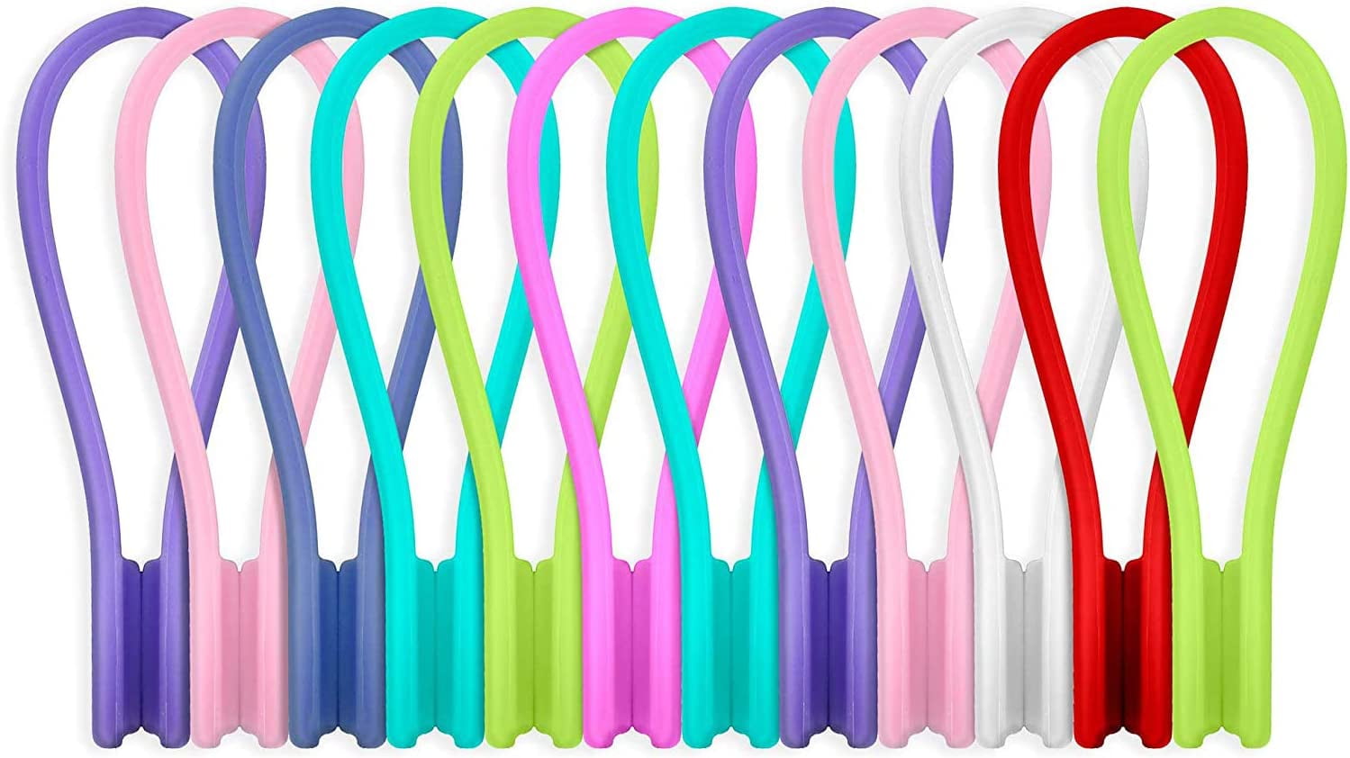 Reusable Magnetic Cable Ties Cord Organizers - 12 Pack Cord Ties Cable ...