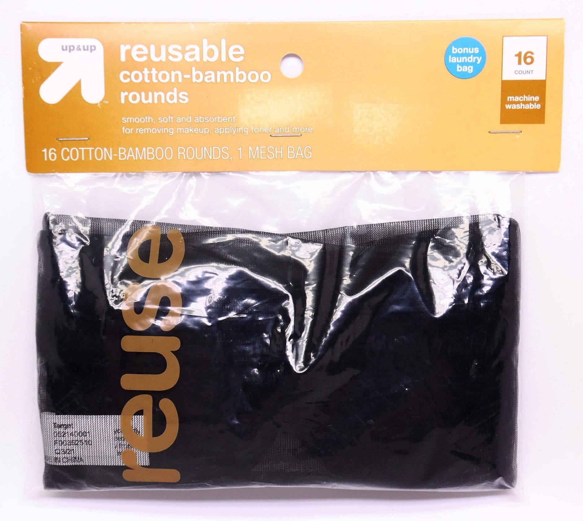 Reusable Make Up Removing Cotton Rounds with zippered laundry bag-16 count-Black - Walmart.com