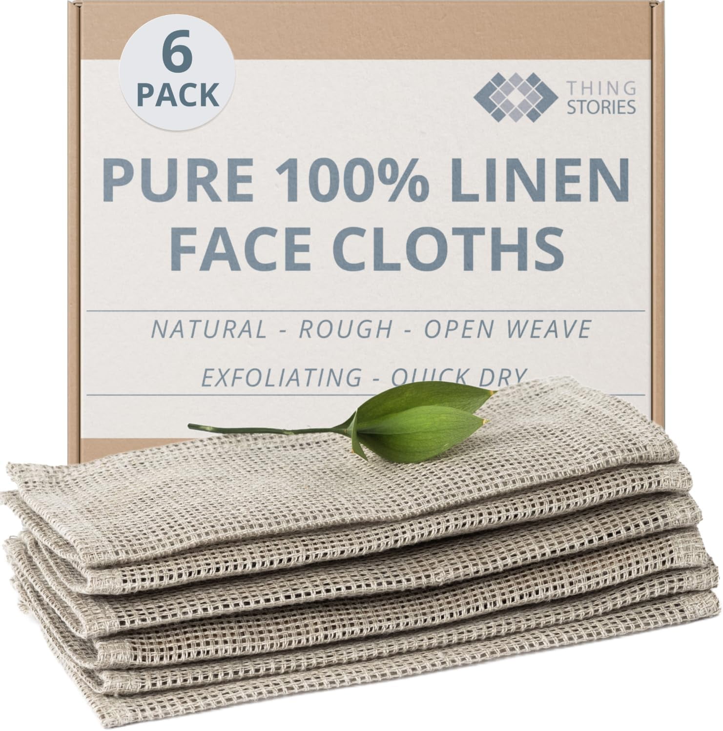 Reusable Makeup Remover Cloths - Pure 100% Linen Washcloths - 6-Pack ...