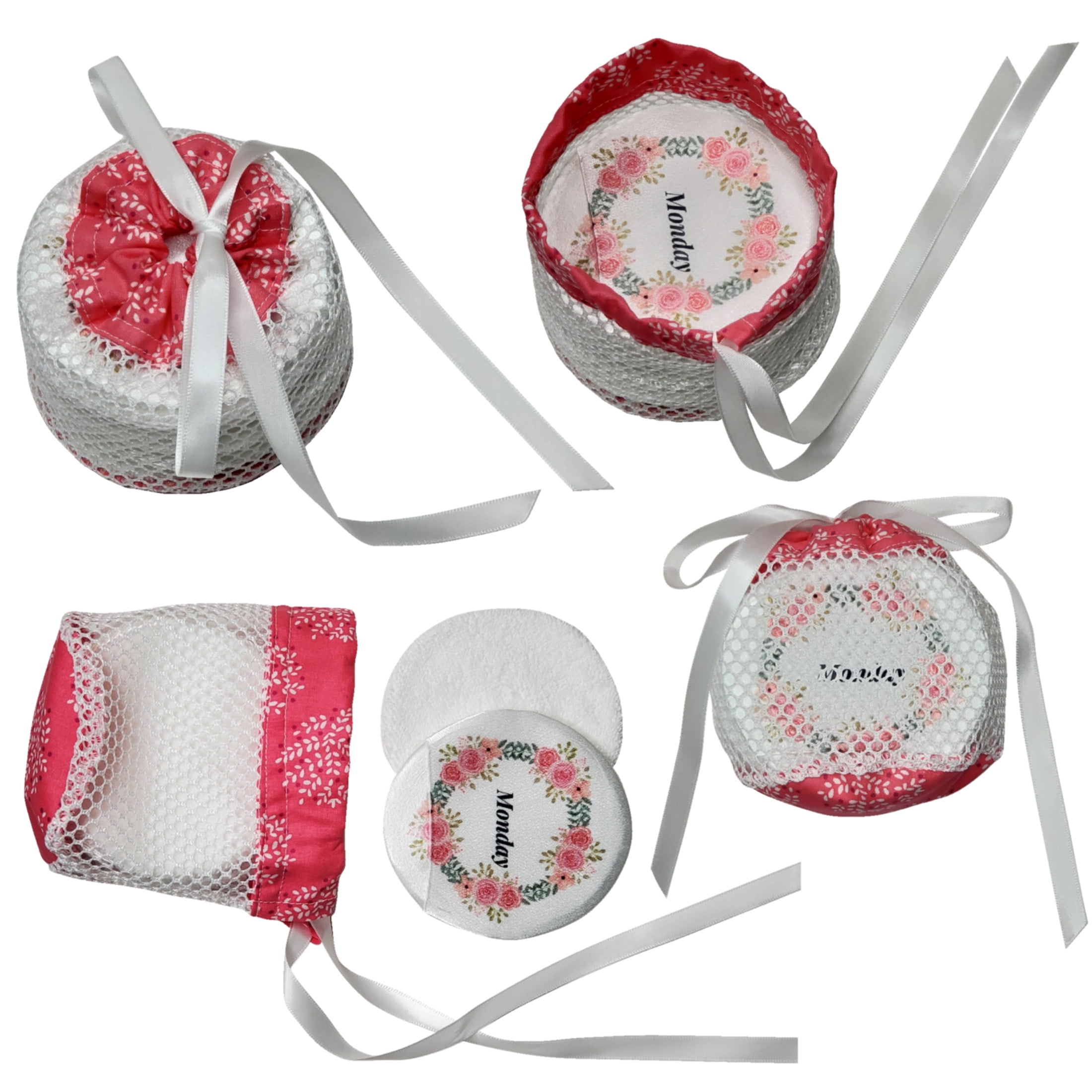 Reusable Makeup Remover Pads with a washable laundry bag organizer ...
