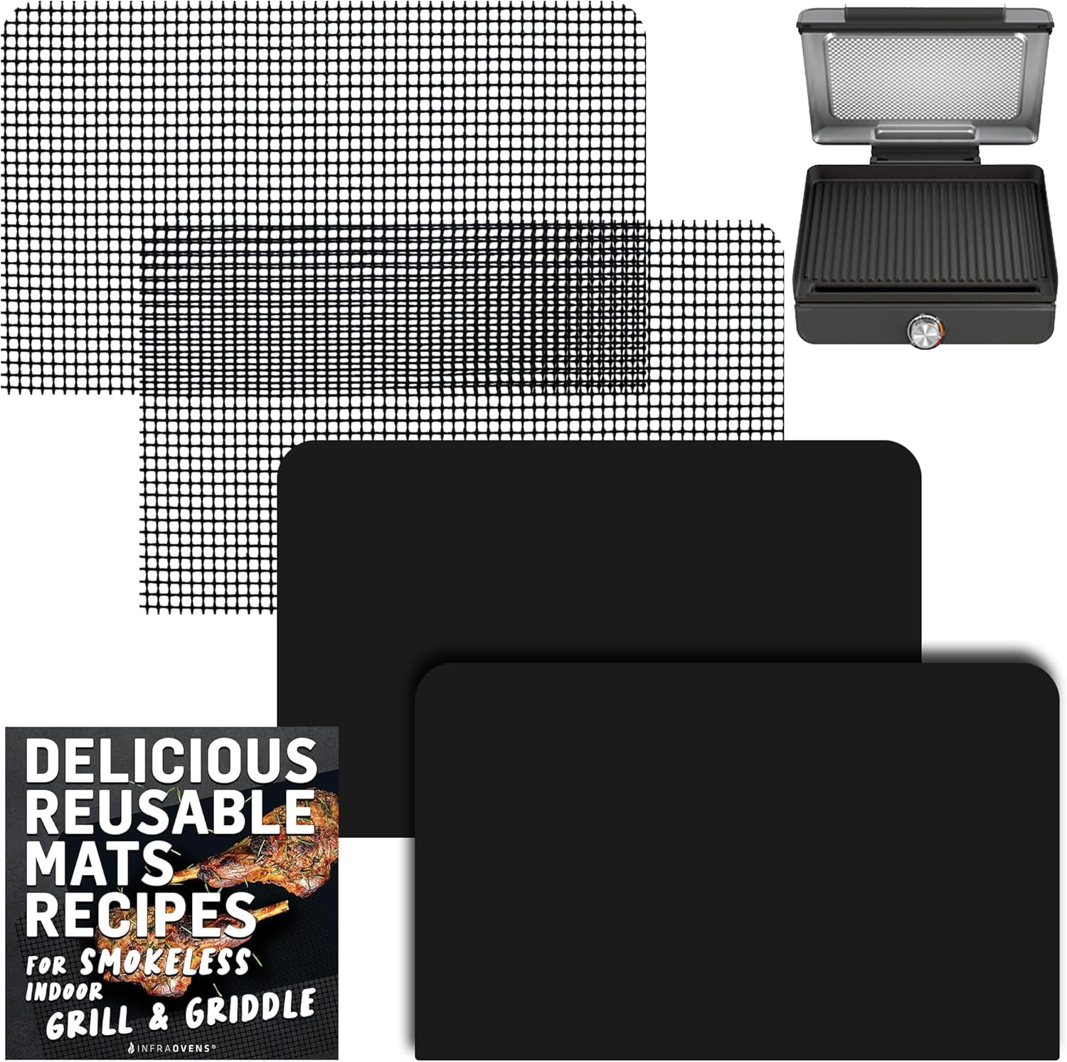 Reusable Mats for Ninja Sizzle Indoor Grill & Griddle GR101 ...