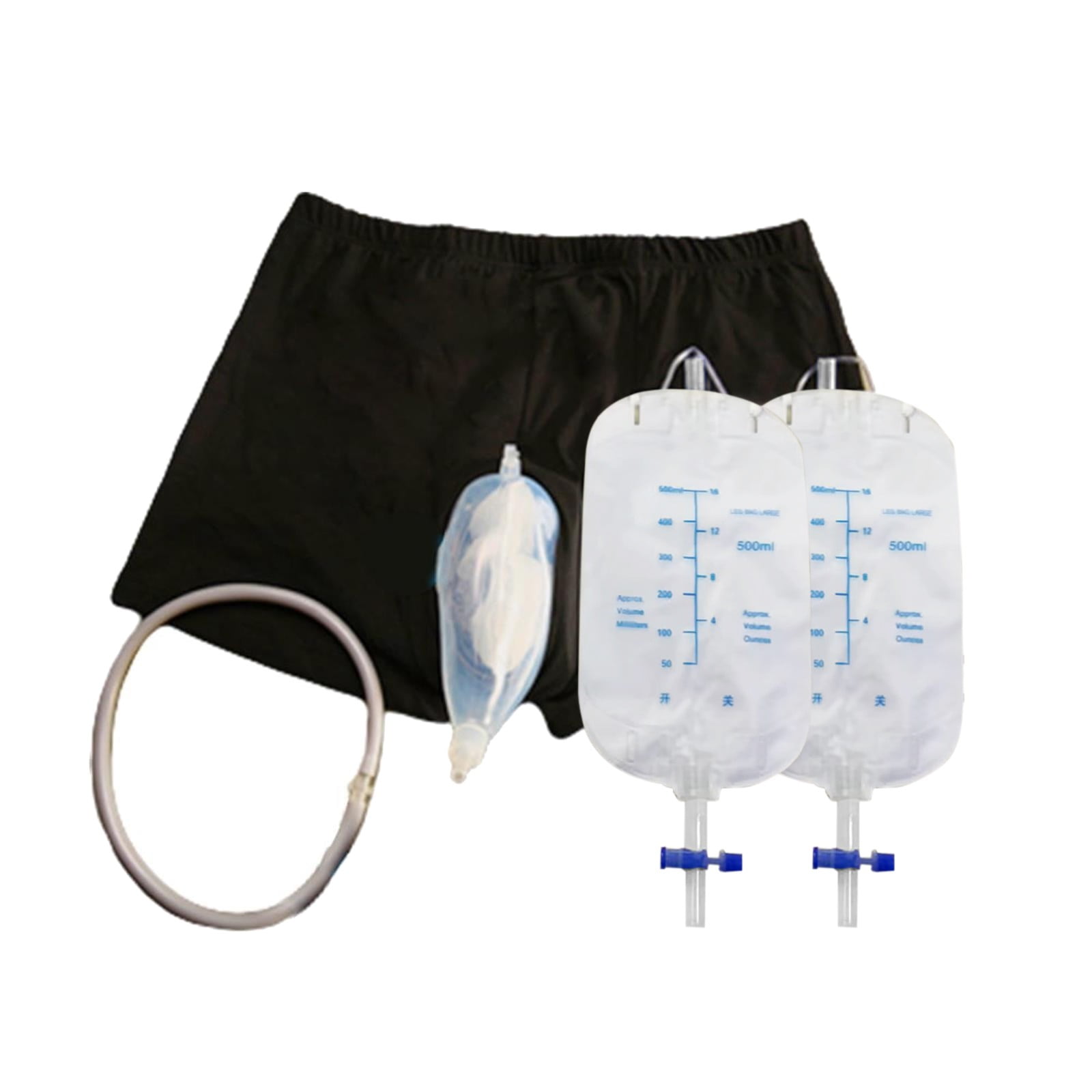 Reusable Men Urinal System With Funnel Catheter Bag And Wearable Shorts ...