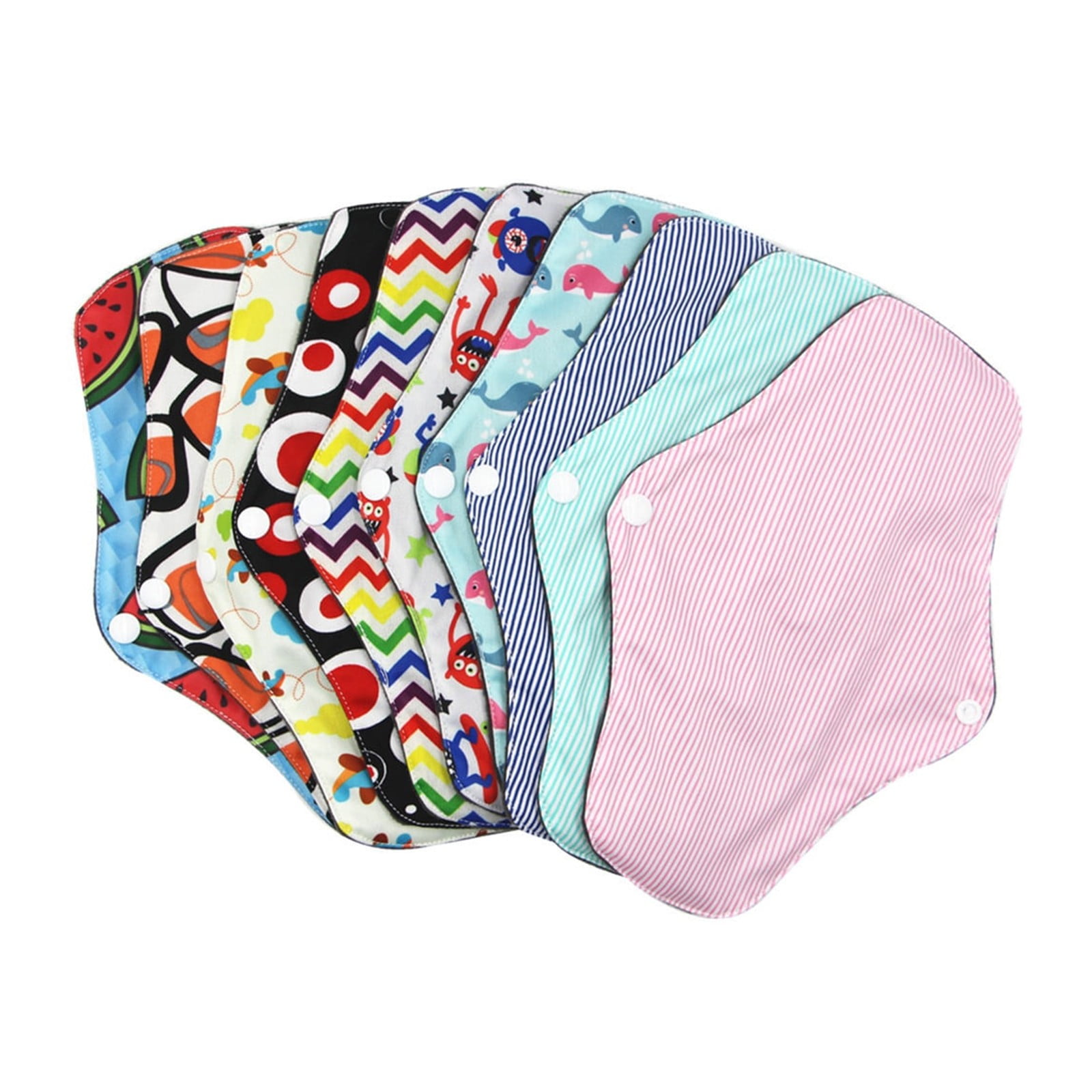 Reusable Menstrual Pads , Large Sanitary Pads Set with Wings for Women ...