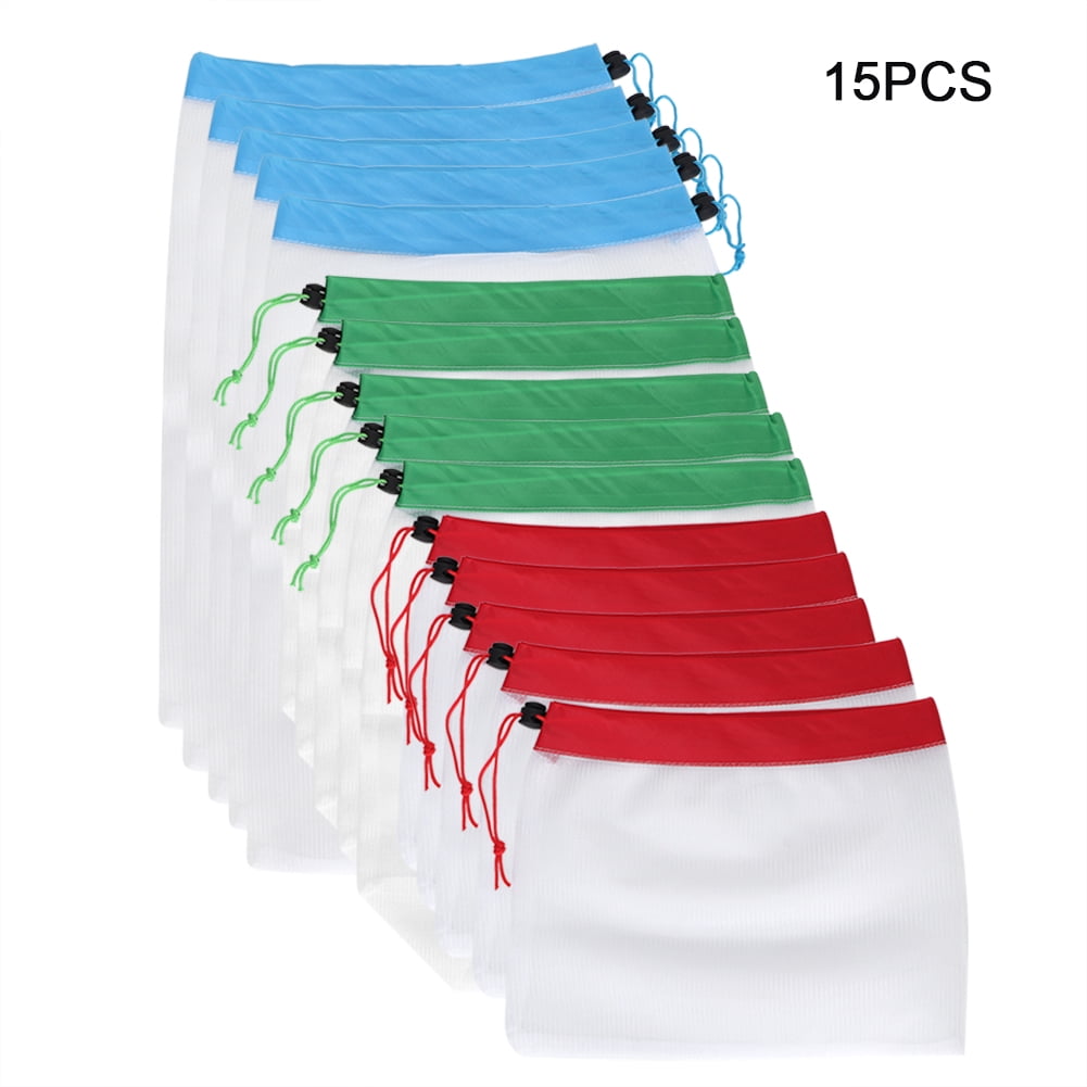 Reusable Mesh Bags Eco-Friendly Drawstring Pouches for Fruits & Storage ...