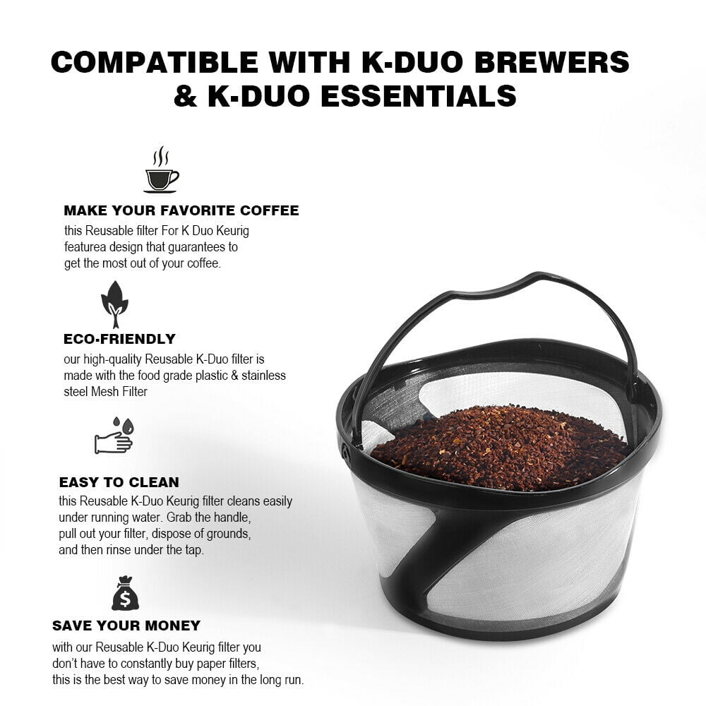 Keurig K-Duo Essential Stainless Steel Reusable Mesh Coffee Filter ...