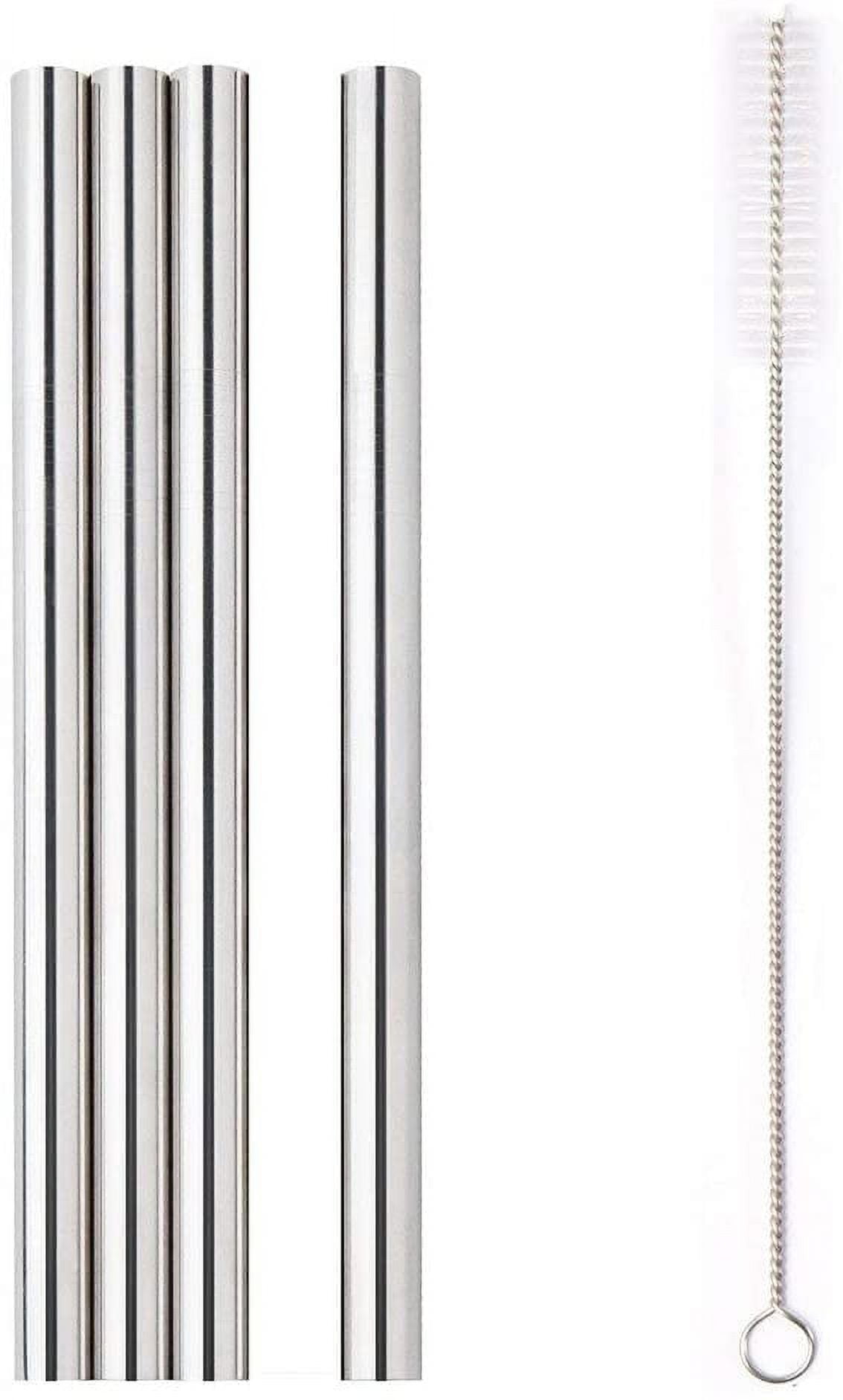 Reusable Metal Extra Wide Straws Drinking 4PC 12mm Stainless Steel ...