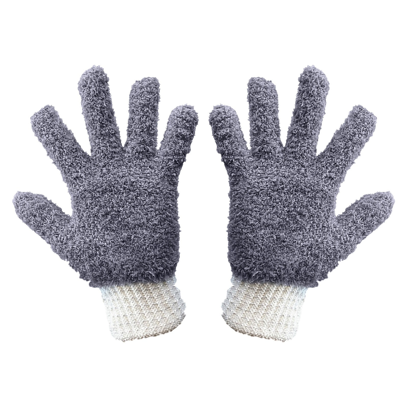 Reusable Microfiber Cleaning Gloves Soft Absorbent Dusting For ...