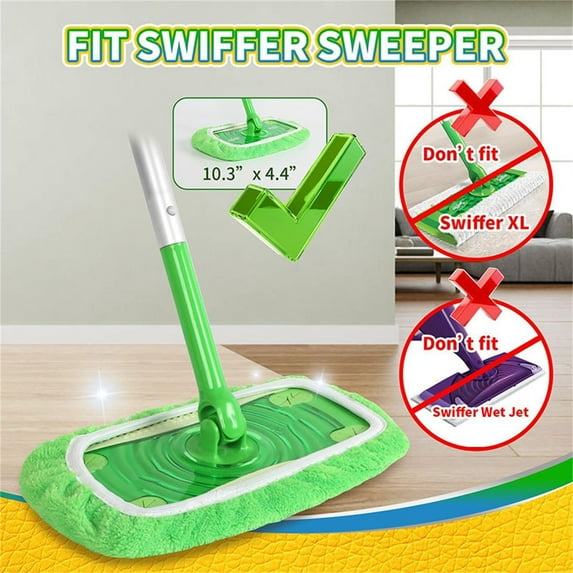 Reusable Microfiber Mop Head Replacement Cloths, Wet & Dry Cleaning ...