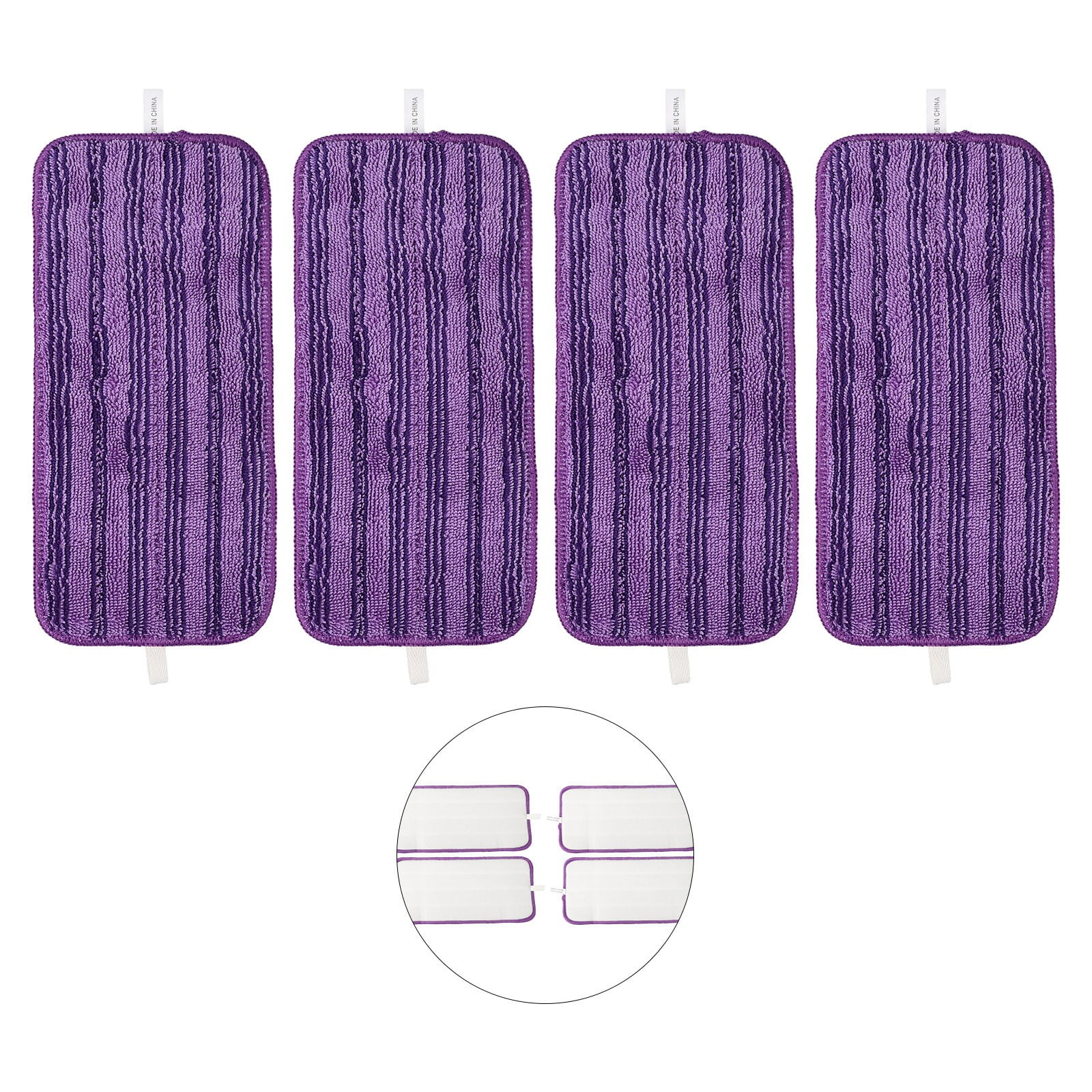 Reusable Microfiber Mop Pads for Swiffer Wet Jet 4 Pack Washable Floor ...