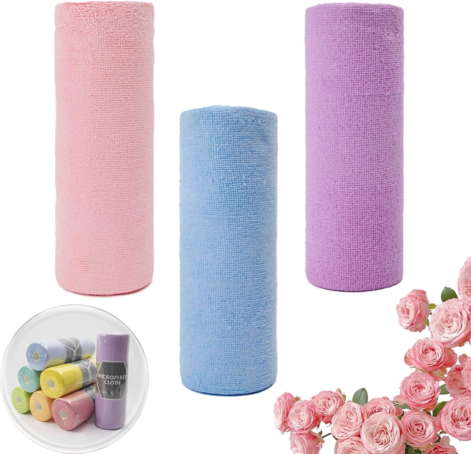 Reusable Microfiber Paper Towels Roll, 2025 New Microfiber Paper Towels ...