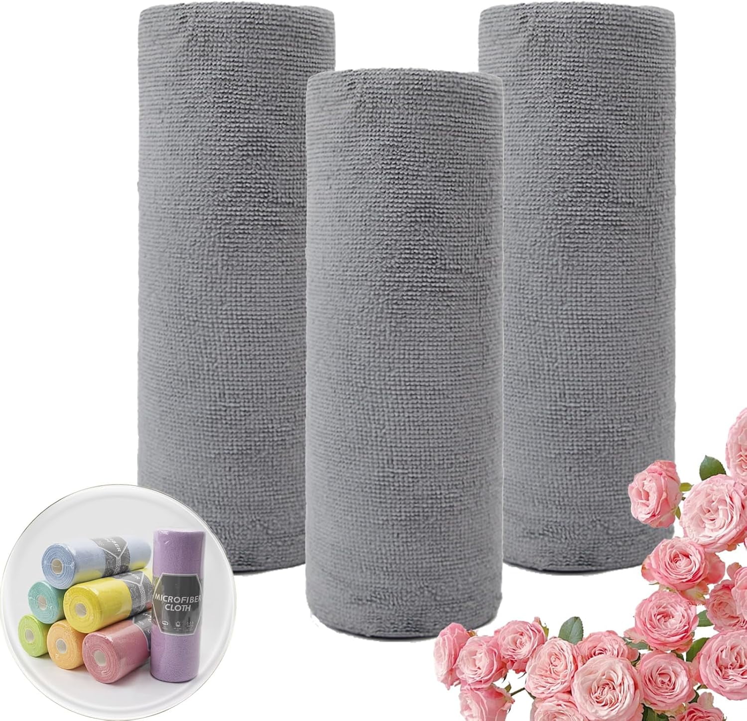 Reusable Microfiber Paper Towels Roll, 2025 New Microfiber Paper Towels ...