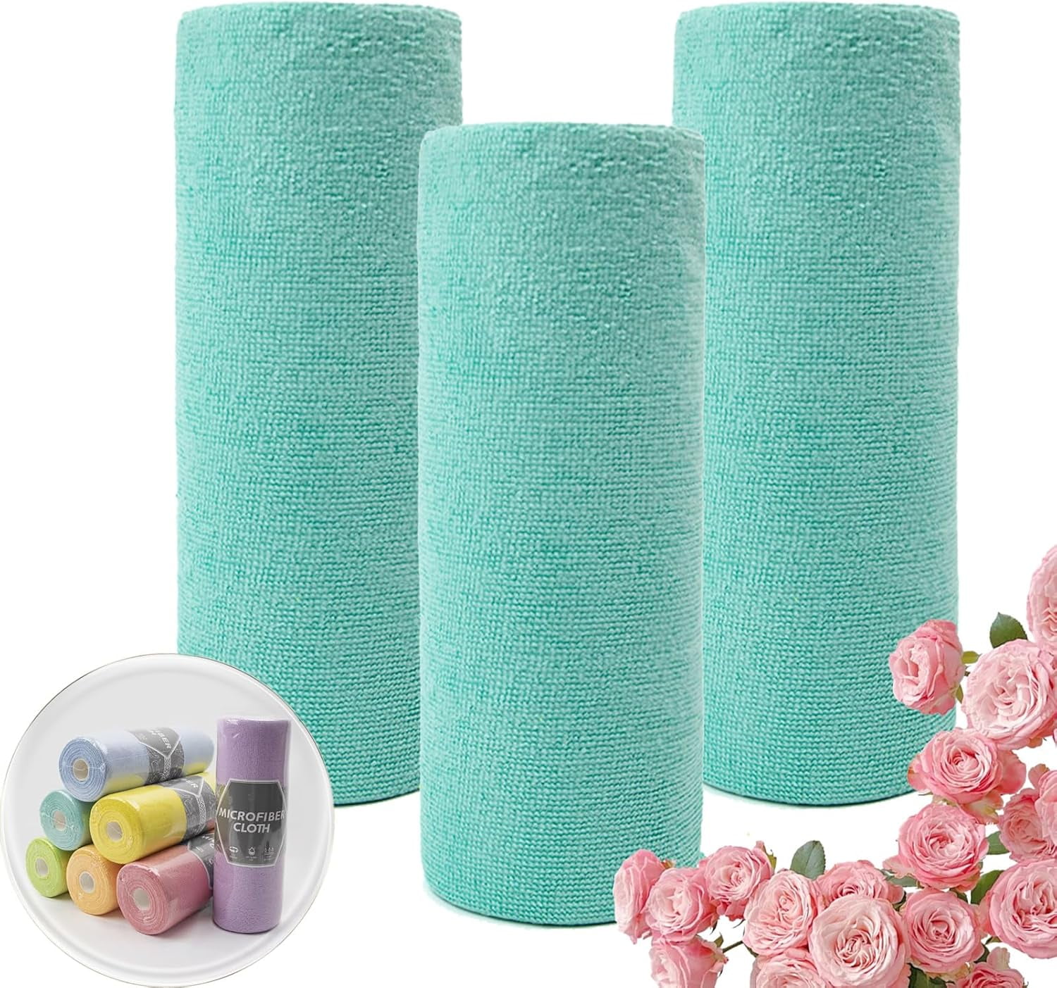Reusable Microfiber Paper Towels Roll, 2025 New Microfiber Paper Towels ...