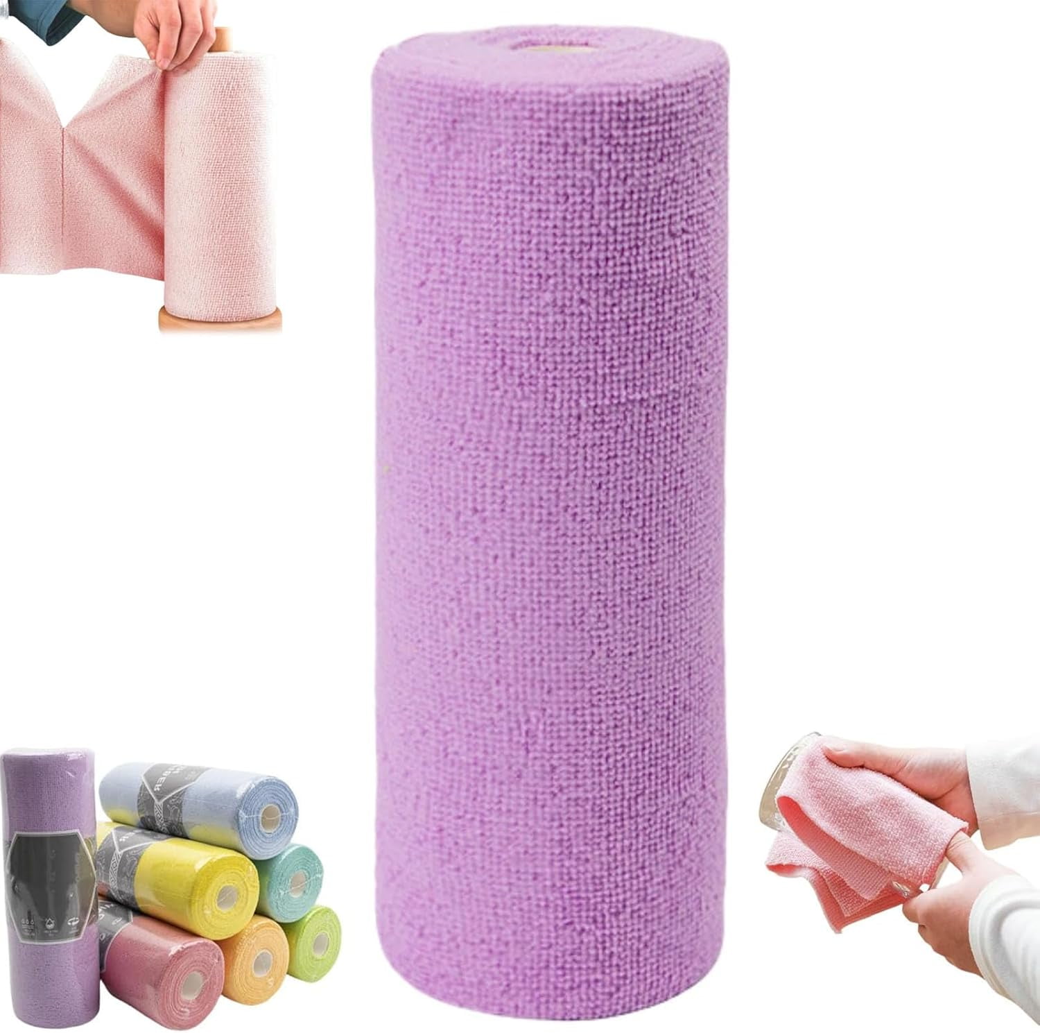 Reusable Microfiber Paper Towels Roll, Beneathk Microfiber Paper Towels ...