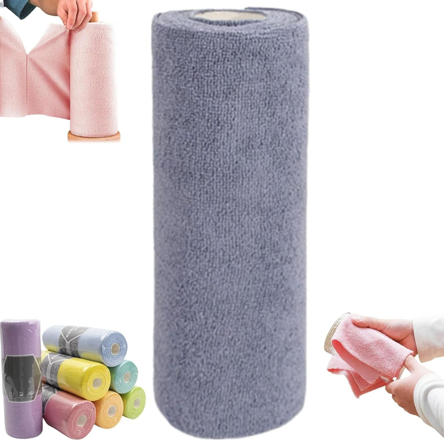 Reusable Microfiber Paper Towels Roll, Beneathk Microfiber Paper Towels ...