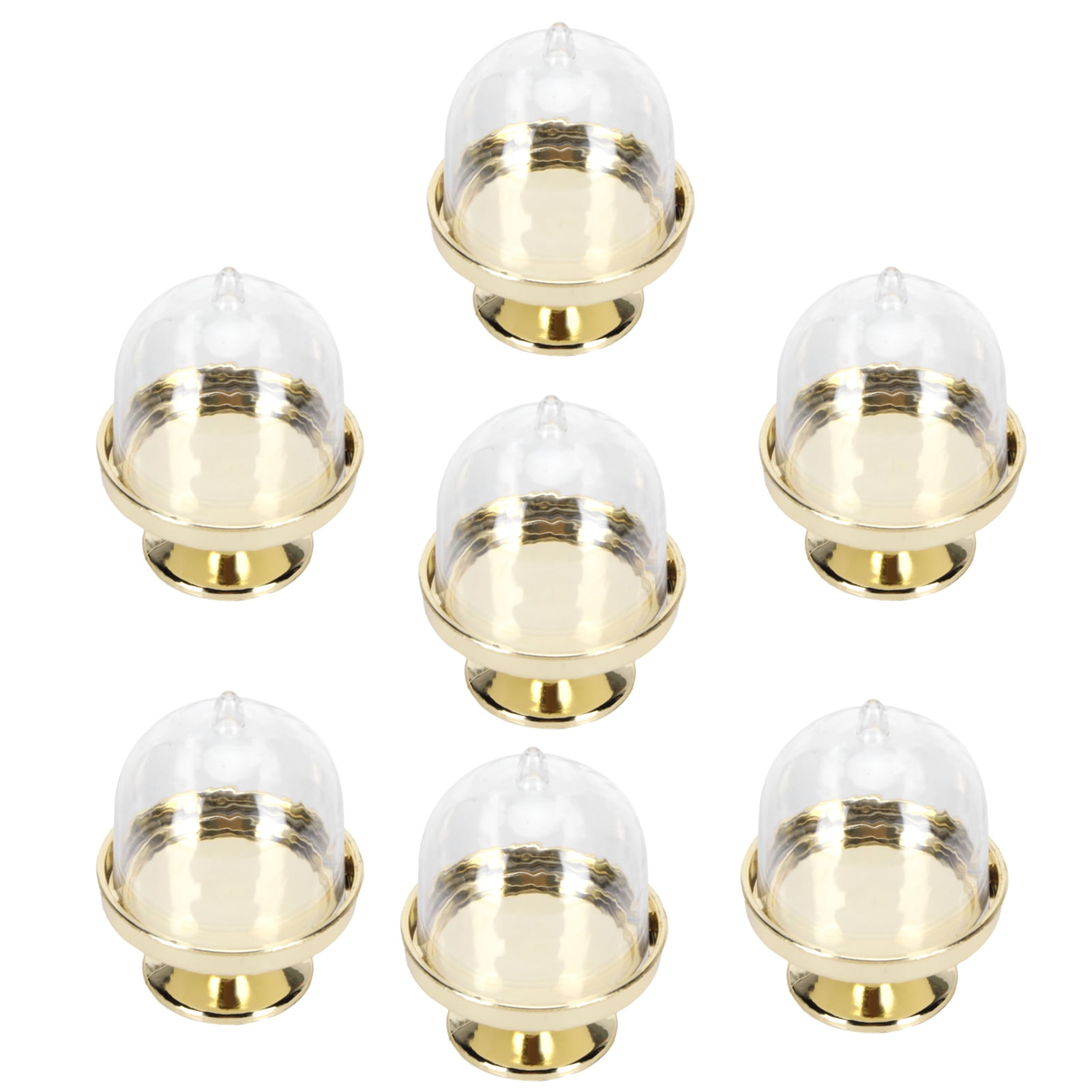 Reusable Mini Cake Stands, 12 Piece Candy Buffet Set W/ Clear Lids ...