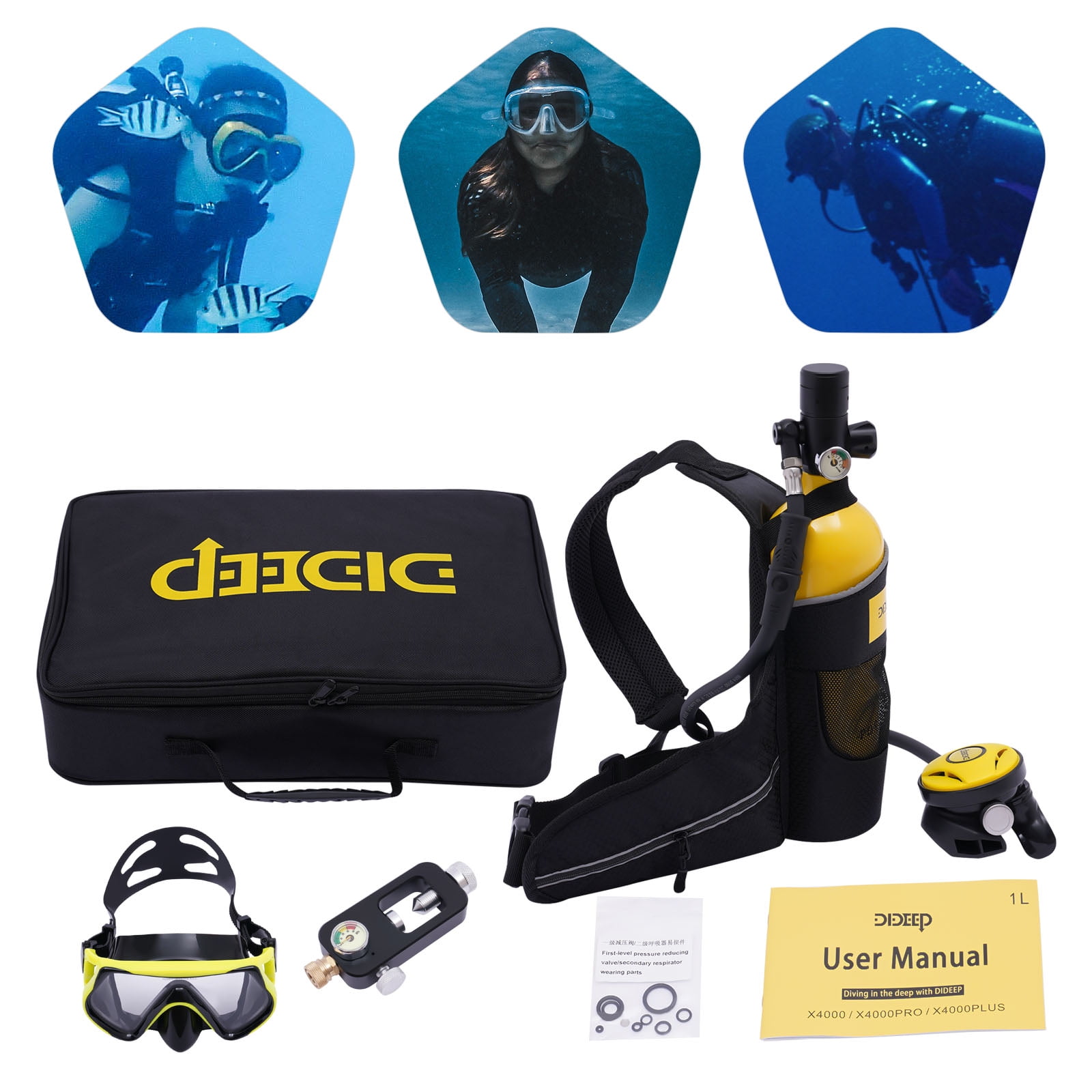 Reusable Mini Scuba Tank Within Breathing Capacity for 15-20 Minutes ...
