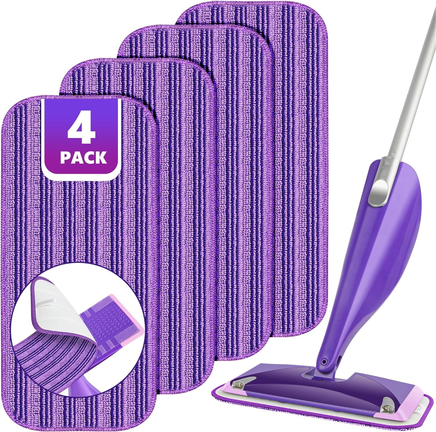Reusable Mop Pads Compatible with Swiffer Wet Jet, Wet Jet Pads Refills ...