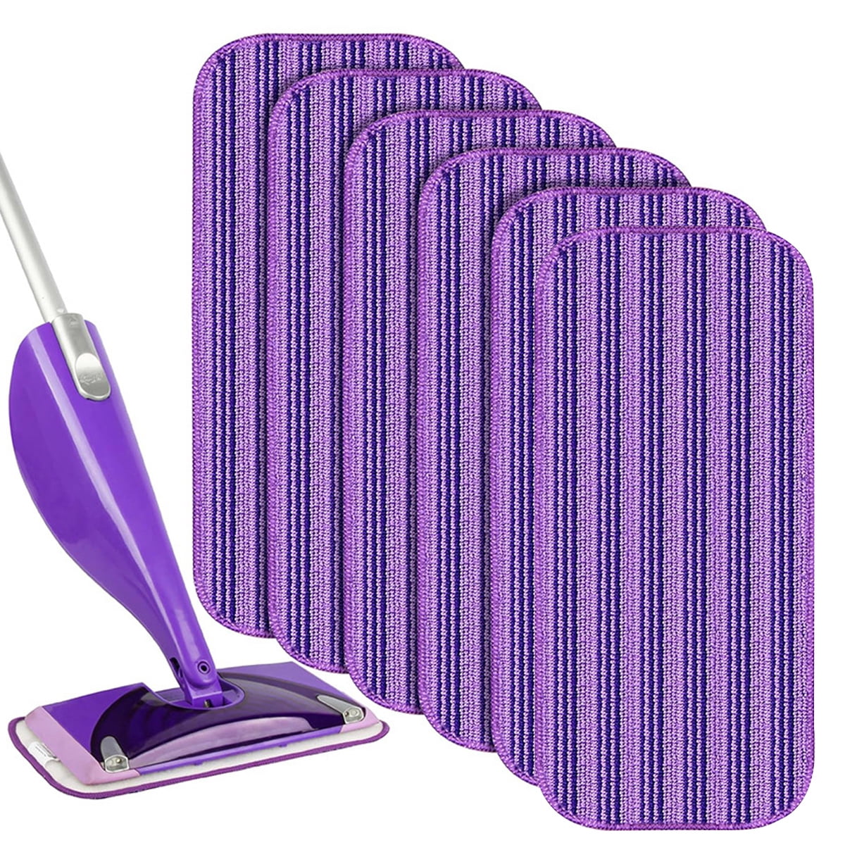 Reusable Mop Pads Compatible with Swiffer Wet Jet Mop- 6 Pack Wet Pads ...