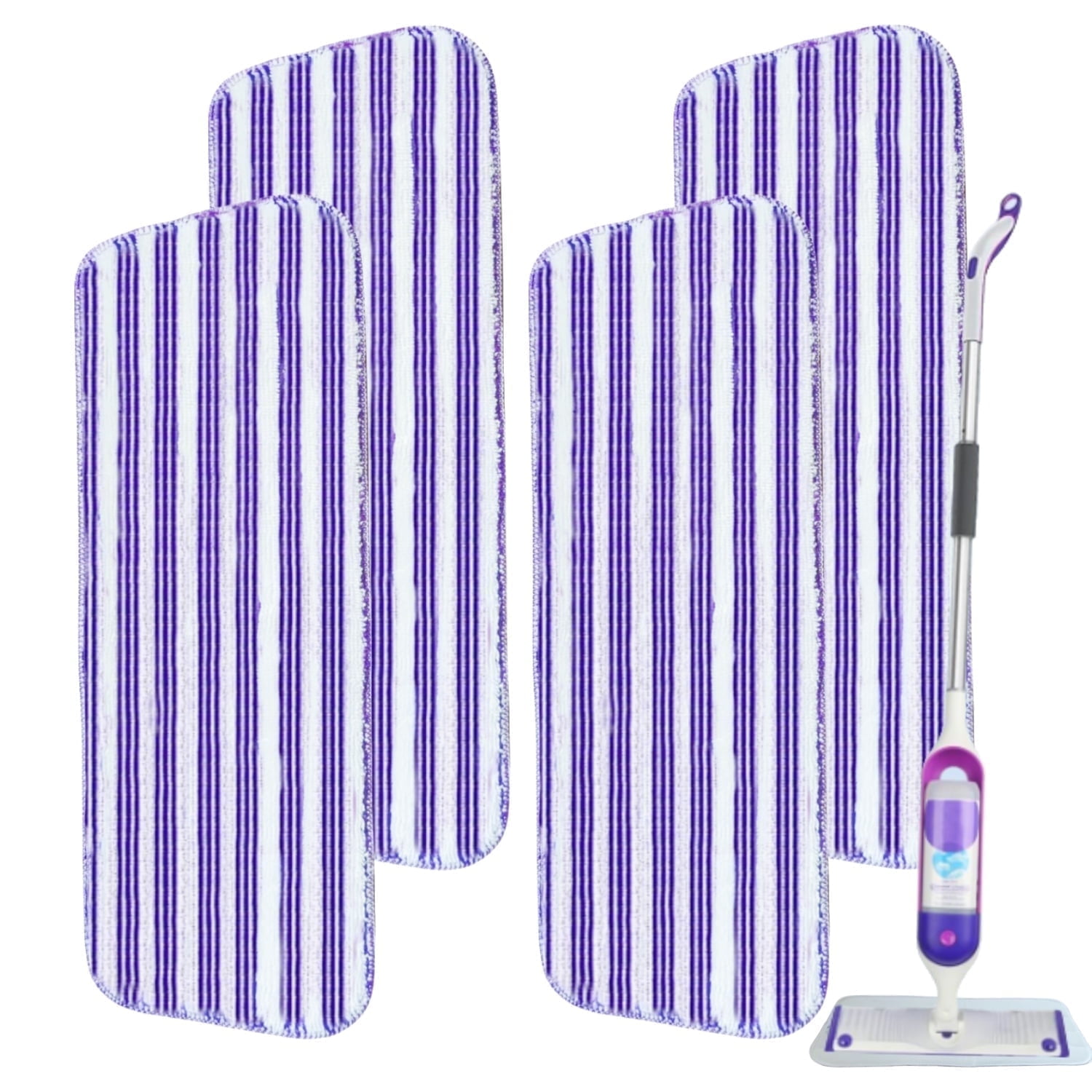 4Packs Reusable Mop Pads Refills for SwifferPower Mop, For Libman ...