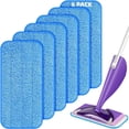 Reusable Mop Refill Pads for Flash Powermop, 6 PCS Mop Pads Machine ...