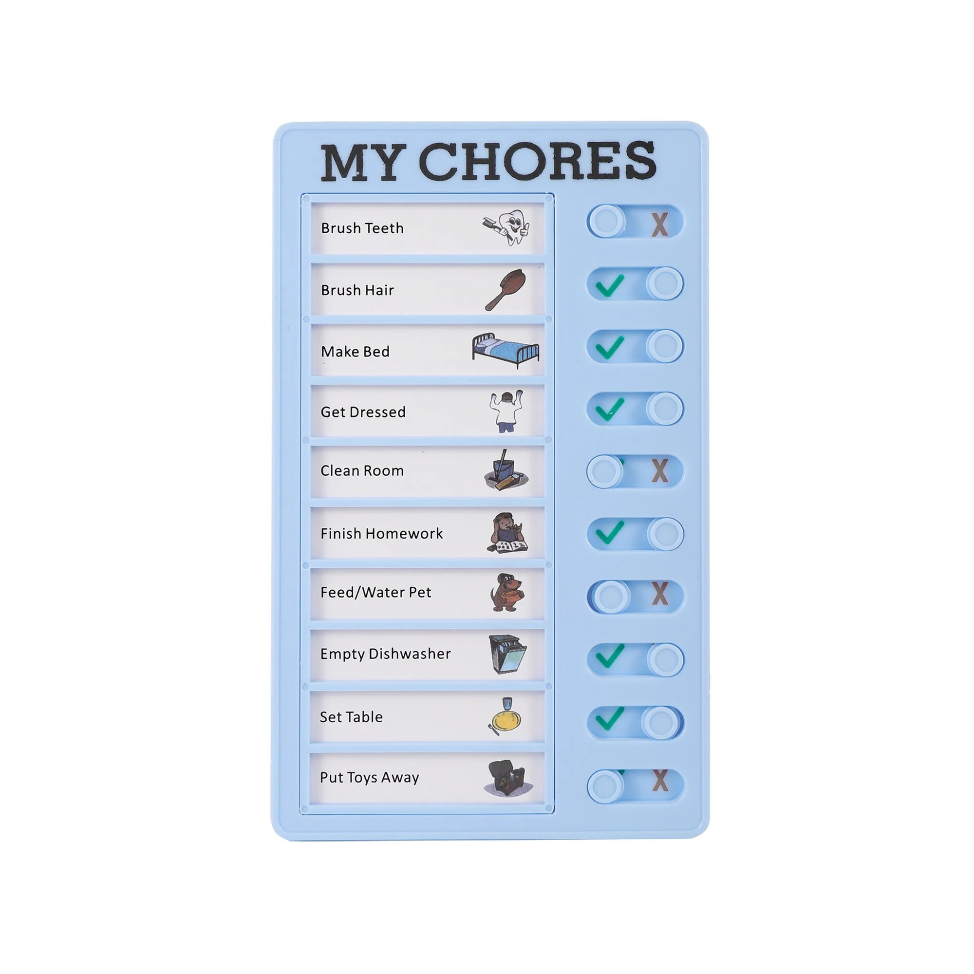 Reusable My Chores Checklist Daily Planner Memo Plastic Board Chore ...