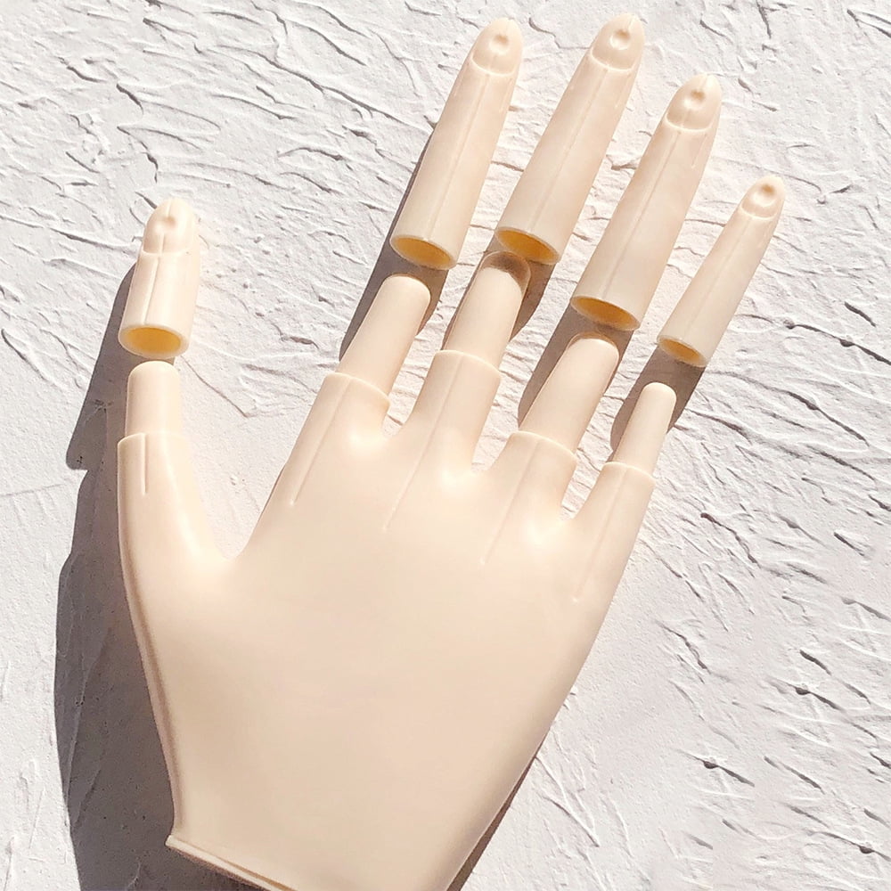 Reusable Nail Practice Hand Silicone Fingernail Practice Hand Nail ...