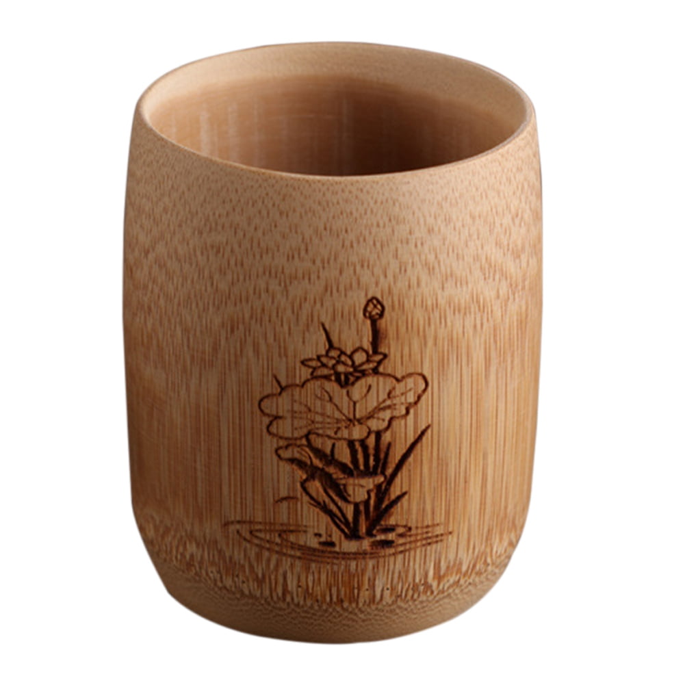 Reusable Natural Bamboo Wooden Drinking Cups, Wooden Tea Cups Coffee ...