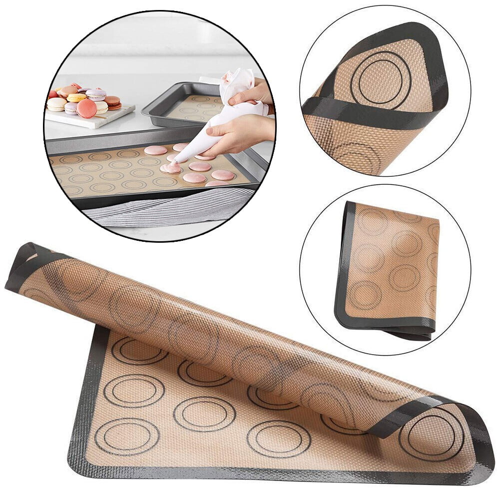 Reusable Non-Stick Silicone Baking Mats, 4-Pack Food Grade Oven Safe ...