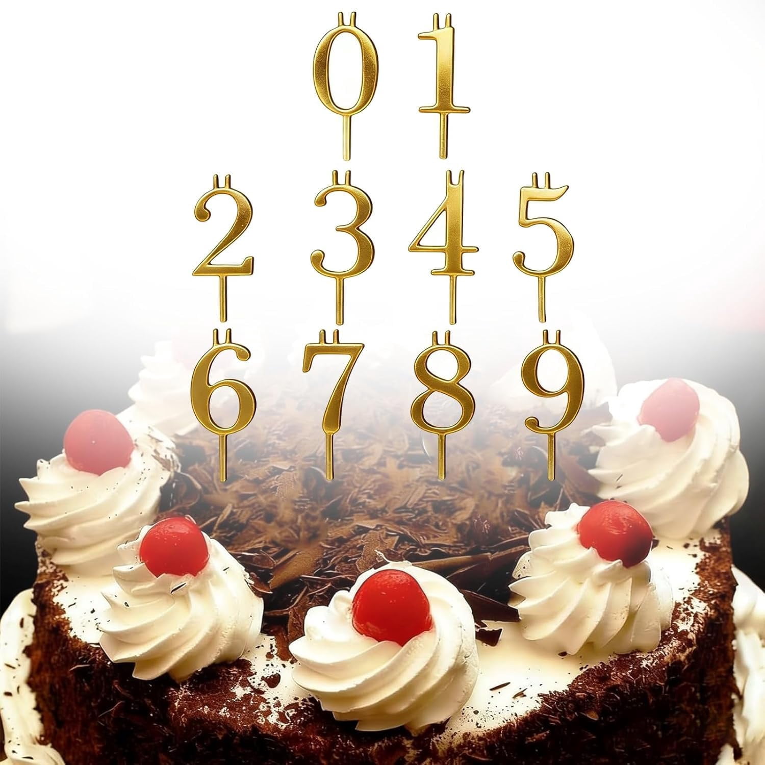 Reusable Number Birthday Candle Holder Set, 2026 Forever Numbers 0–9 ...